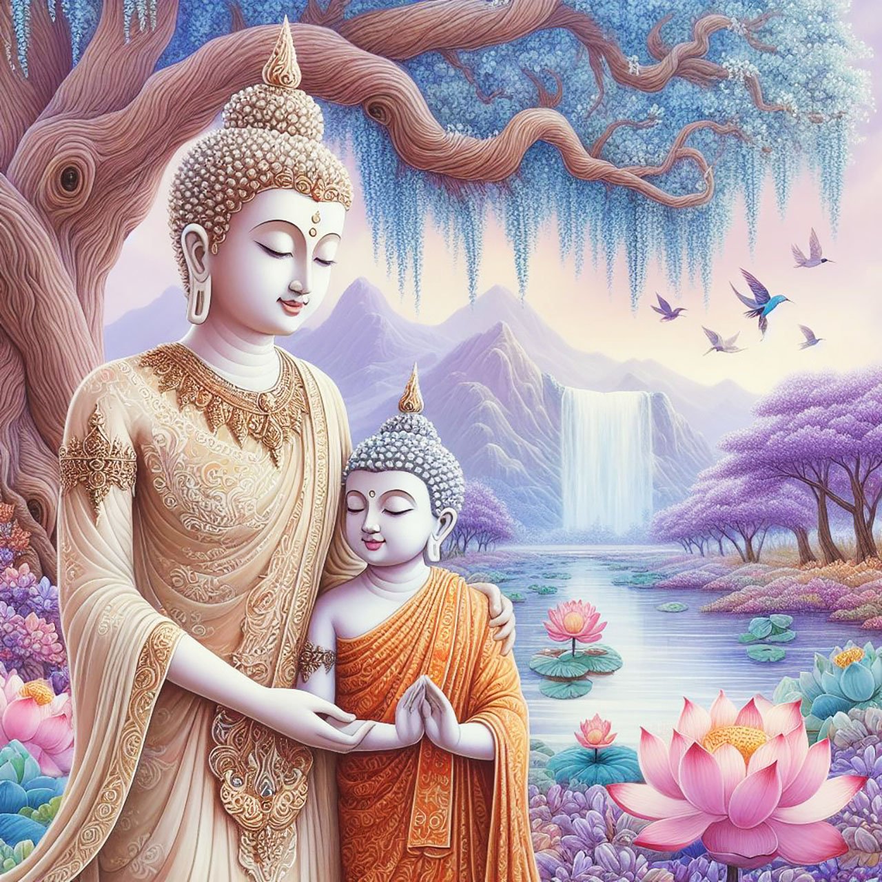 Buddha & Child by Lake 17 - Payhip