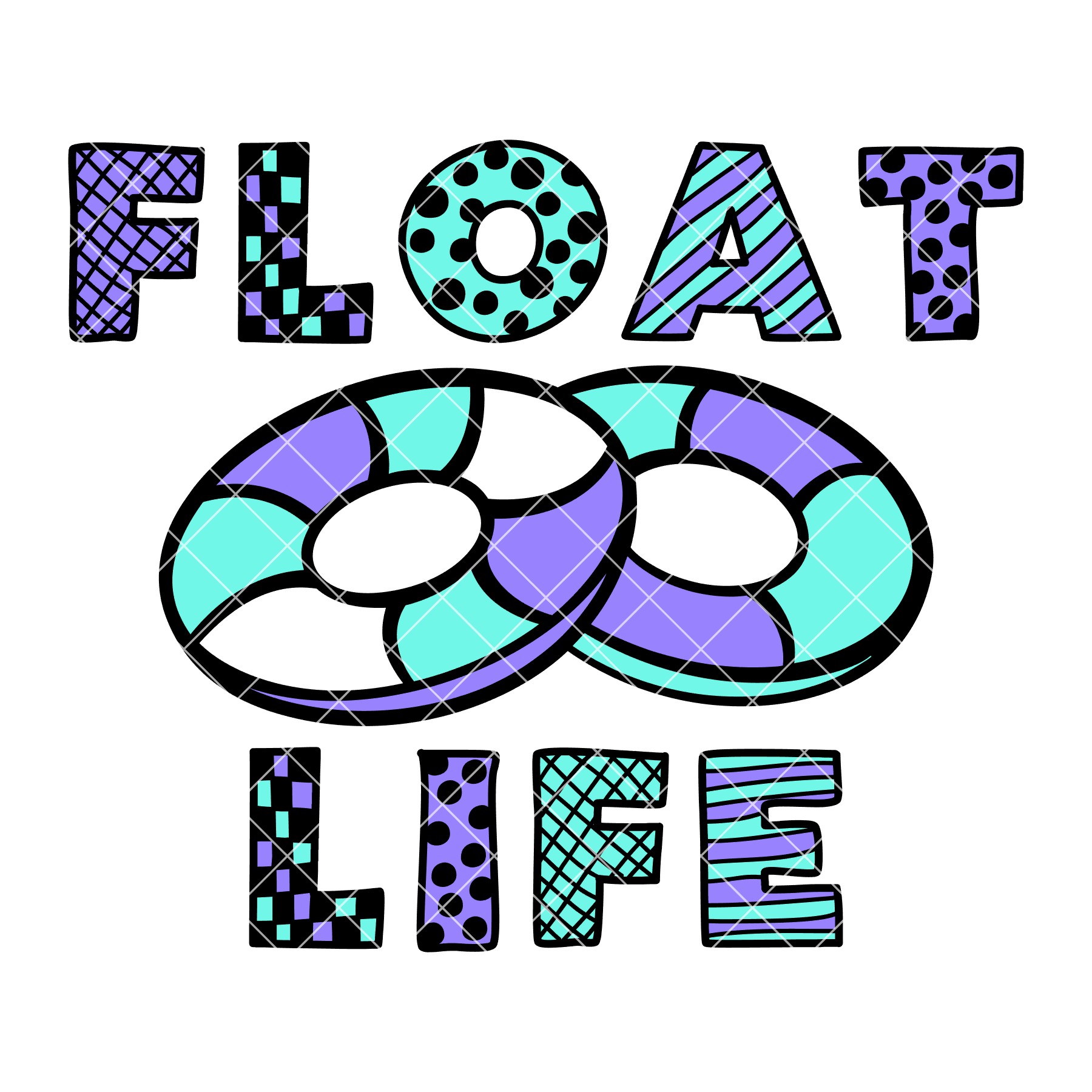 Float Life, River Tube Float Trip, SVG & Sillhouette Studio Cutting ...