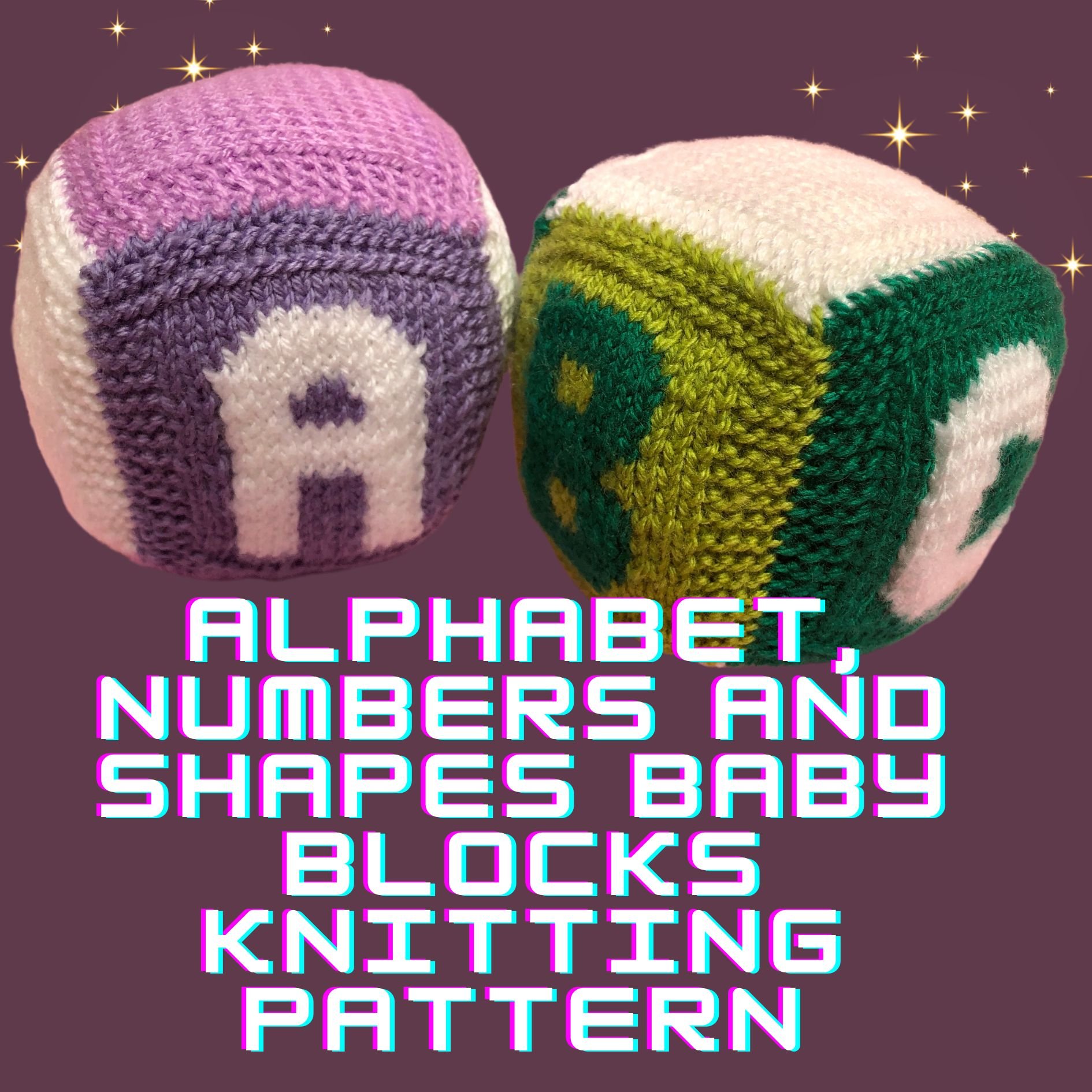 Alphabet, Numbers and Shapes Baby Blocks Knitting Pattern - Payhip