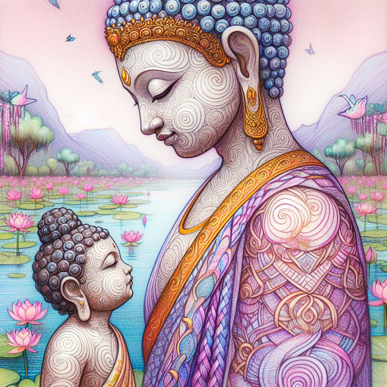 Buddha & Child Swirl Effect 3 - Payhip