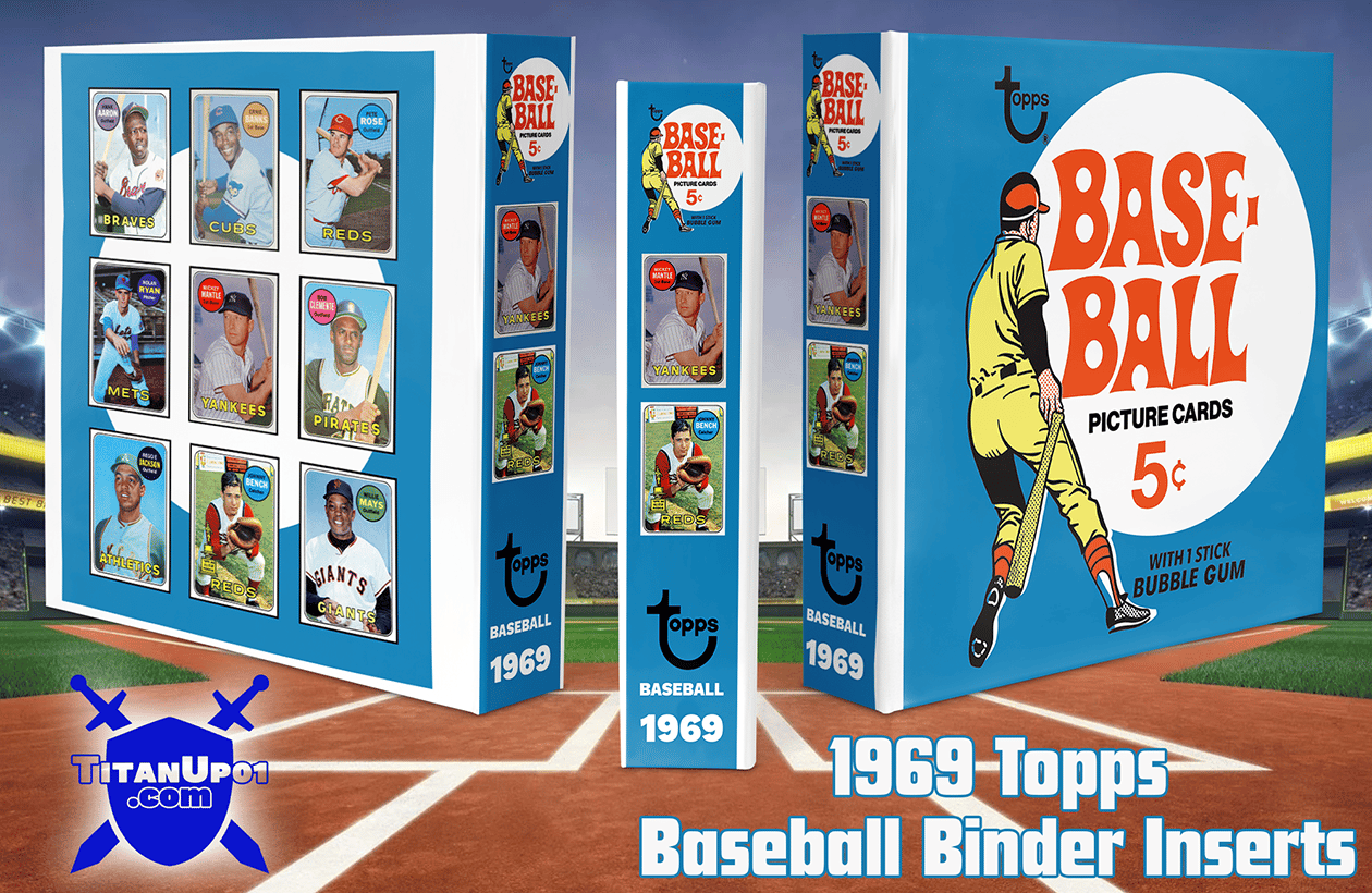 1969 Topps Baseball Cards Binder Inserts