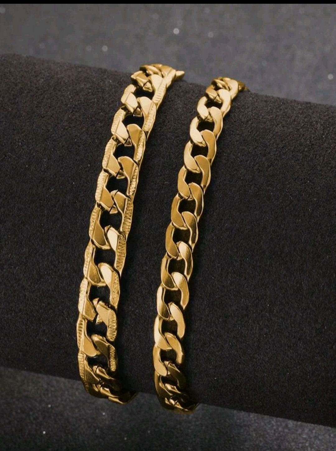 2pcs/set Fashion Stainless Steel Minimalist Chain Bracelet For Men For ...