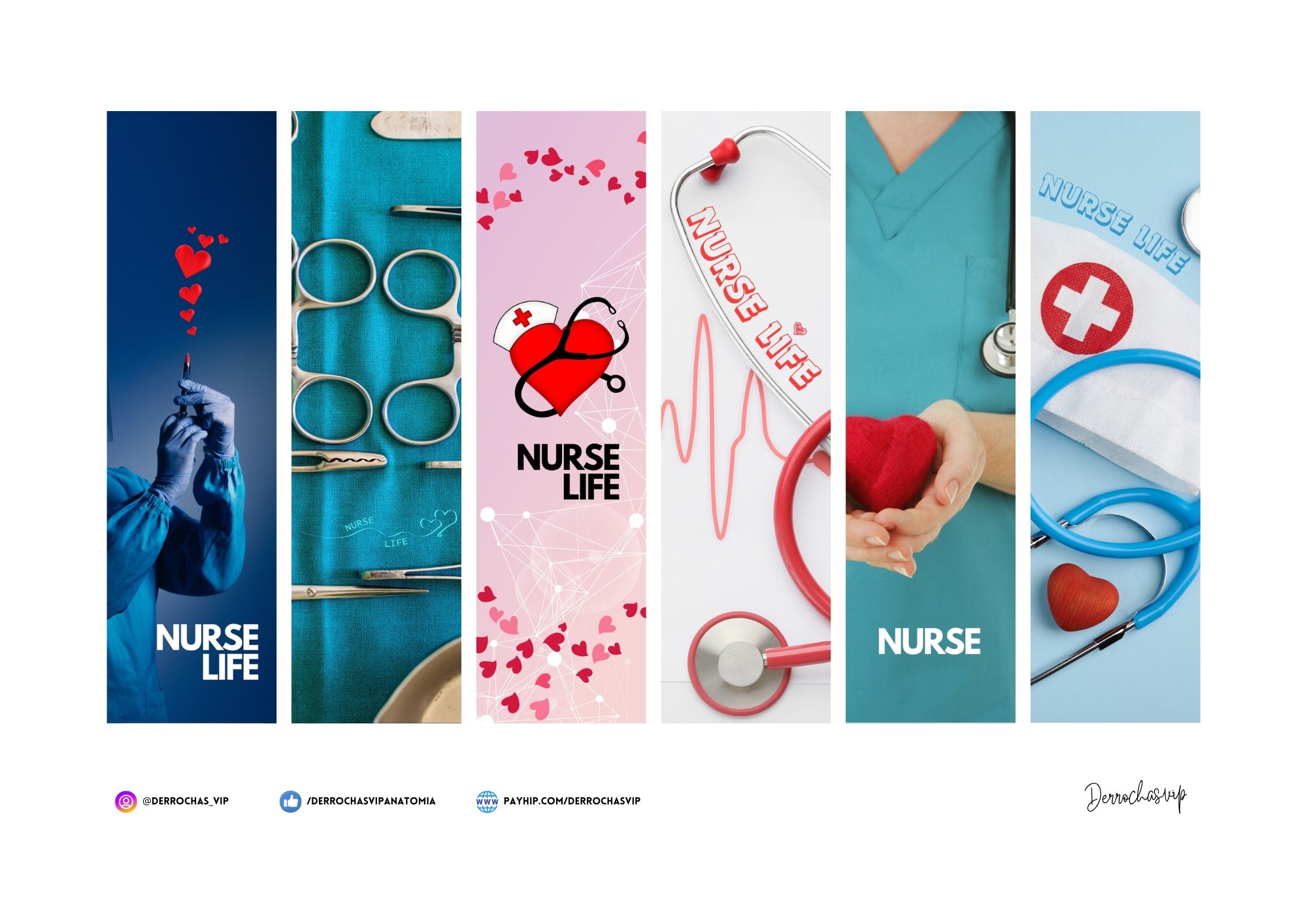 Nurse’s Love Printable Bookmarks Set. - Payhip