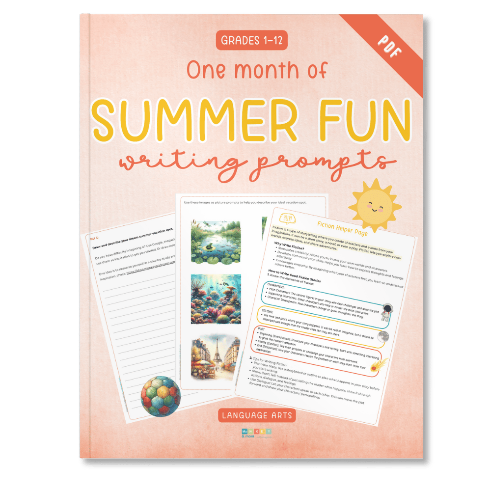 One Month of Summer Writing Prompts