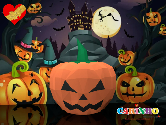 Halloween Pumpkin Low Poly Papercraft - Payhip