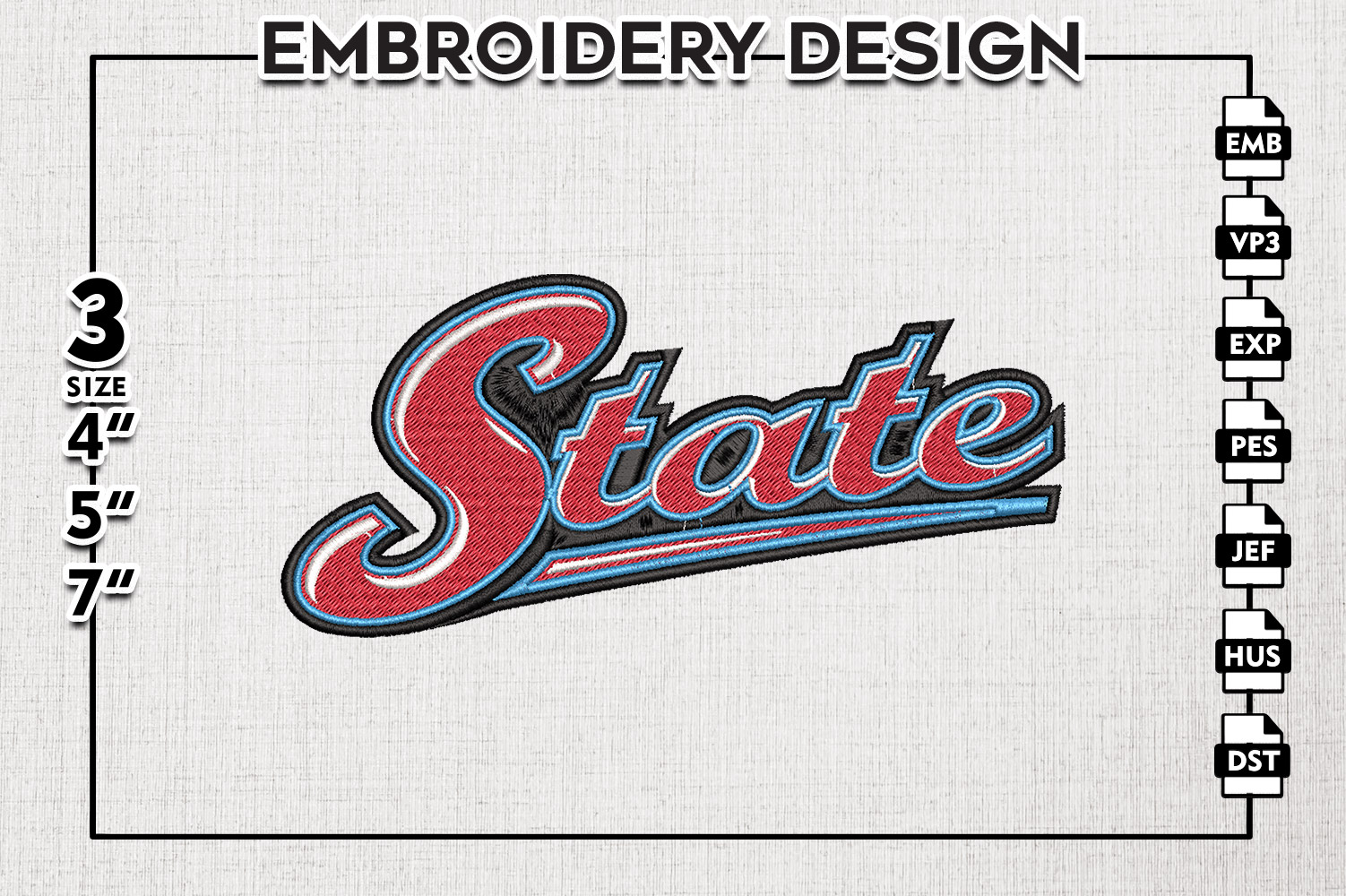 NCAA Delaware State Word Logo Emb Files, NCAA Delaware State Hornets ...
