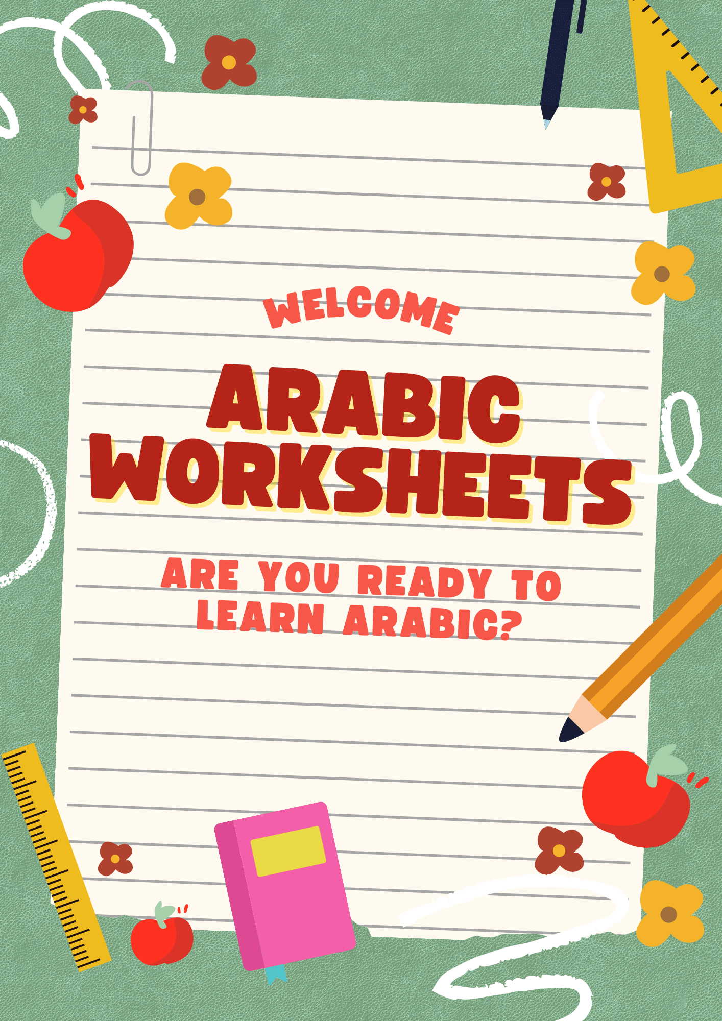 FREE printable Arabic activity quizzes worksheets