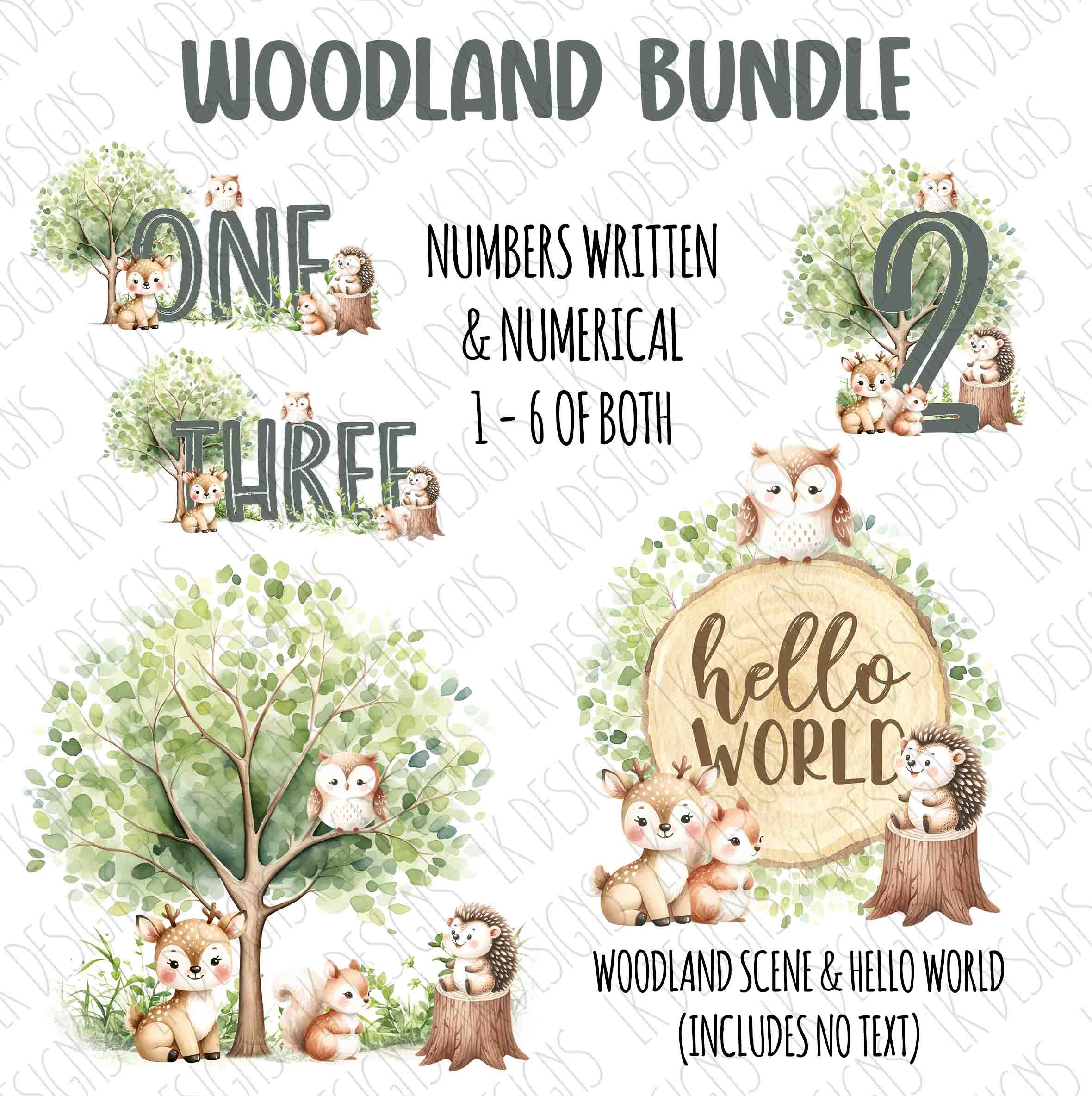 Woodland MEGA bundle-including both number set, woodland scene and ...
