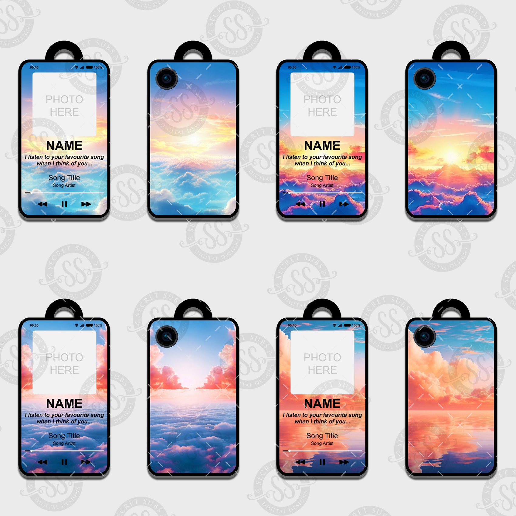Your Favourite Song Phone Memorial Keyring Bundle - Payhip