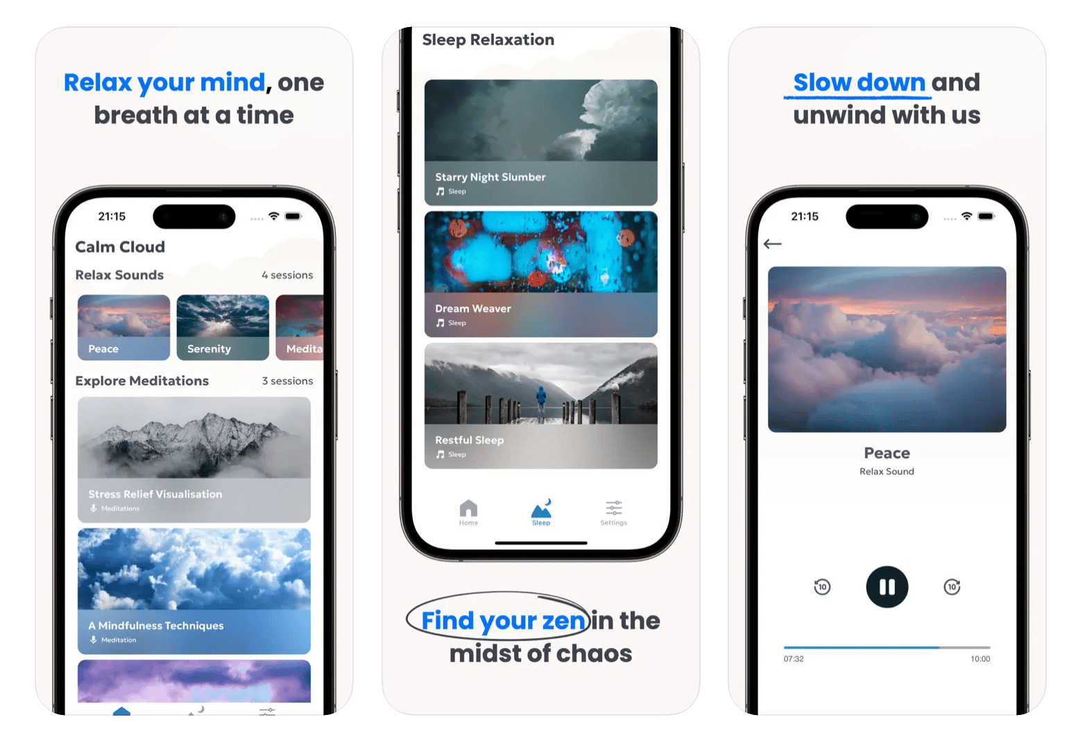 Calm Cloud - Live iOS App - Payhip