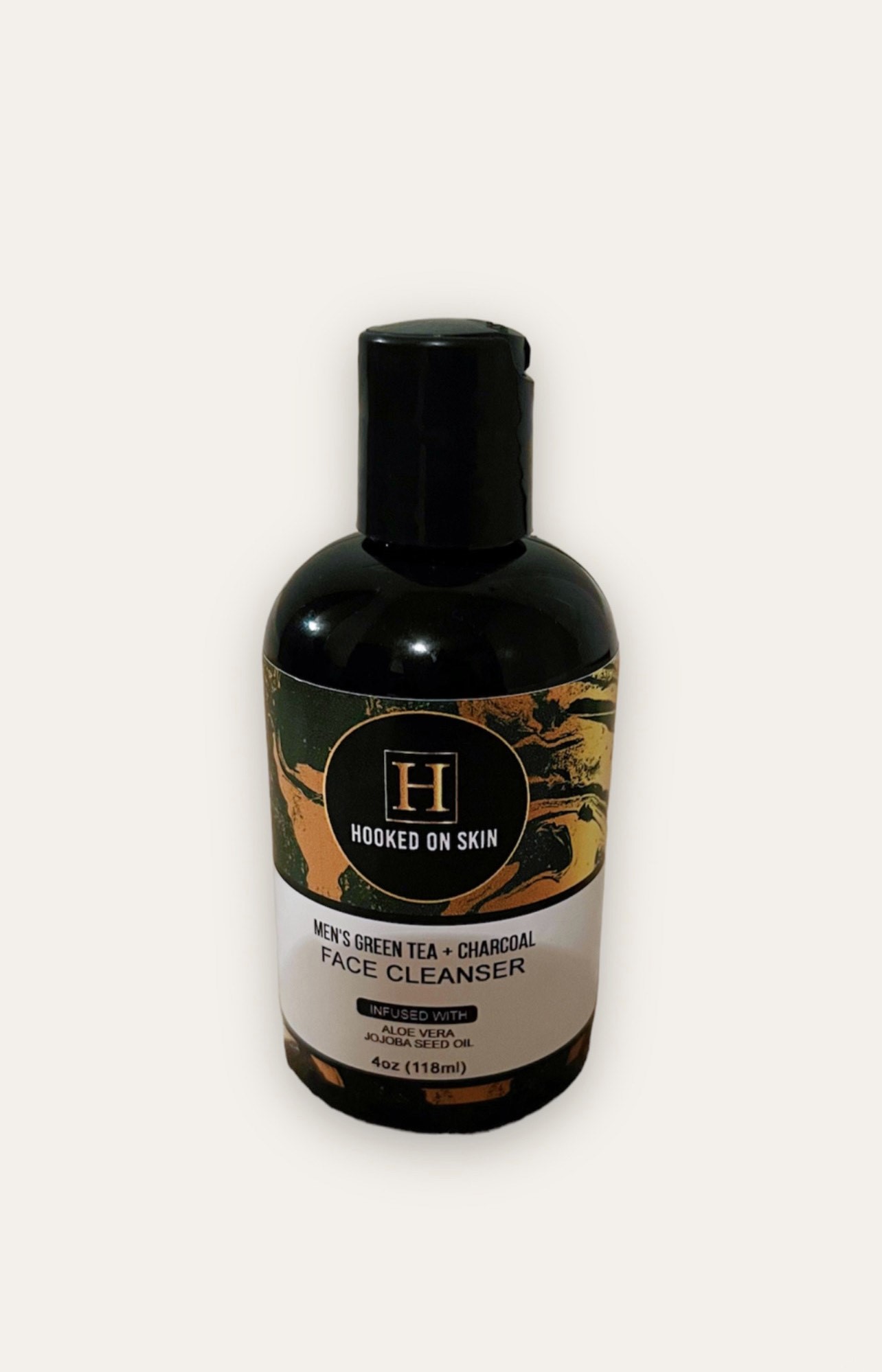 Hooked On Skin - Men's Green Tea Charcoal Face Cleanser - Payhip