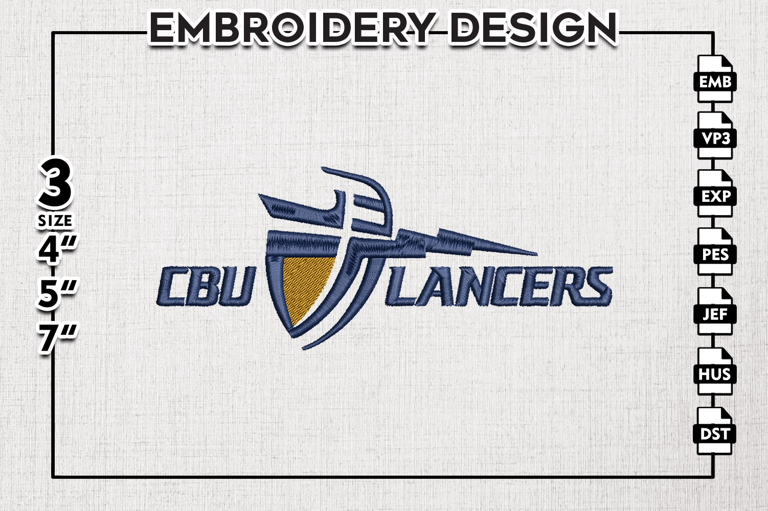 NCAA CBU Lancers Writing Logo Emb Files, NCAA California Baptist ...