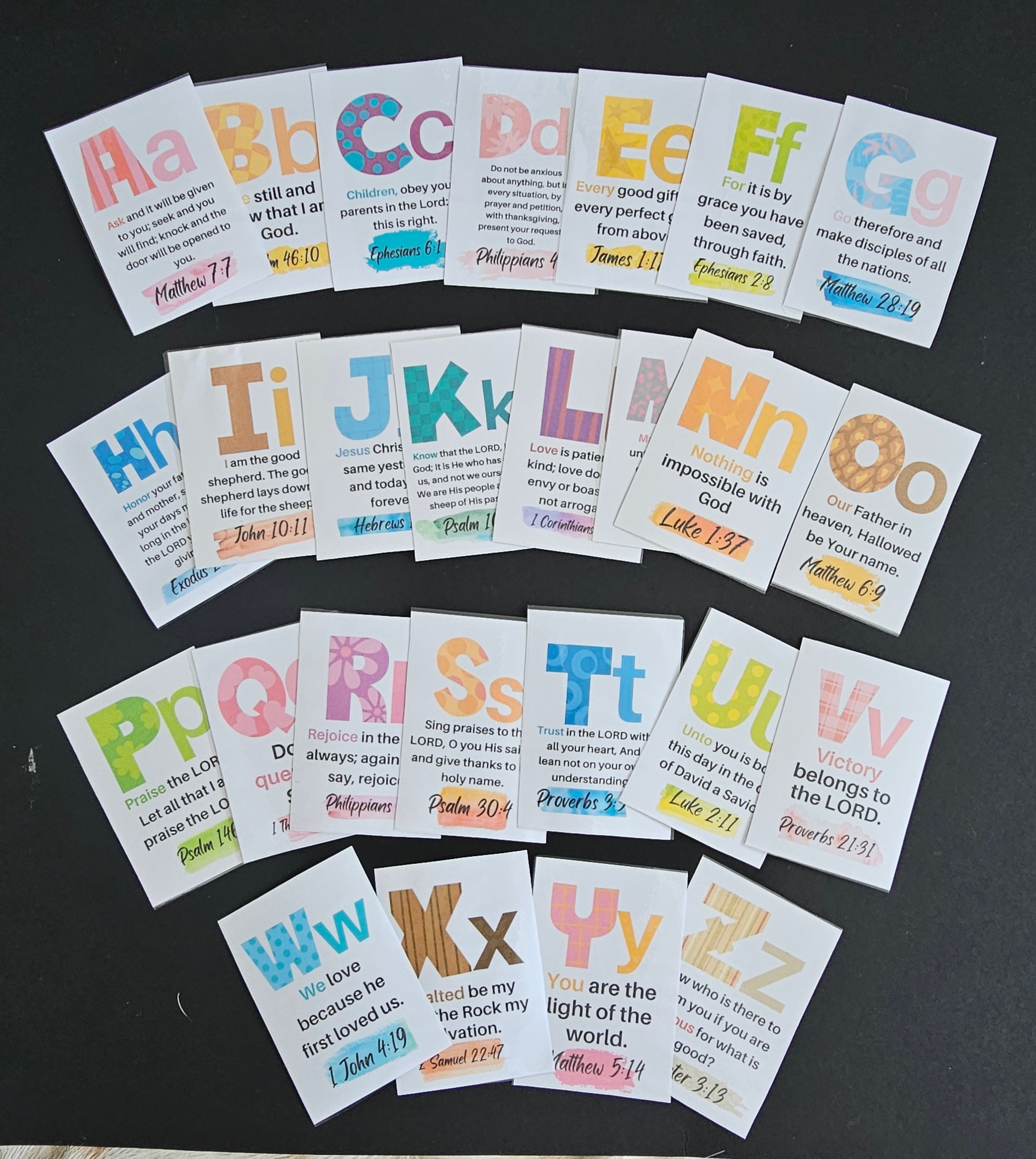 ABC Bible Verse Cards | Kids Bible Lesson | Sunday School | ABC Bible ...