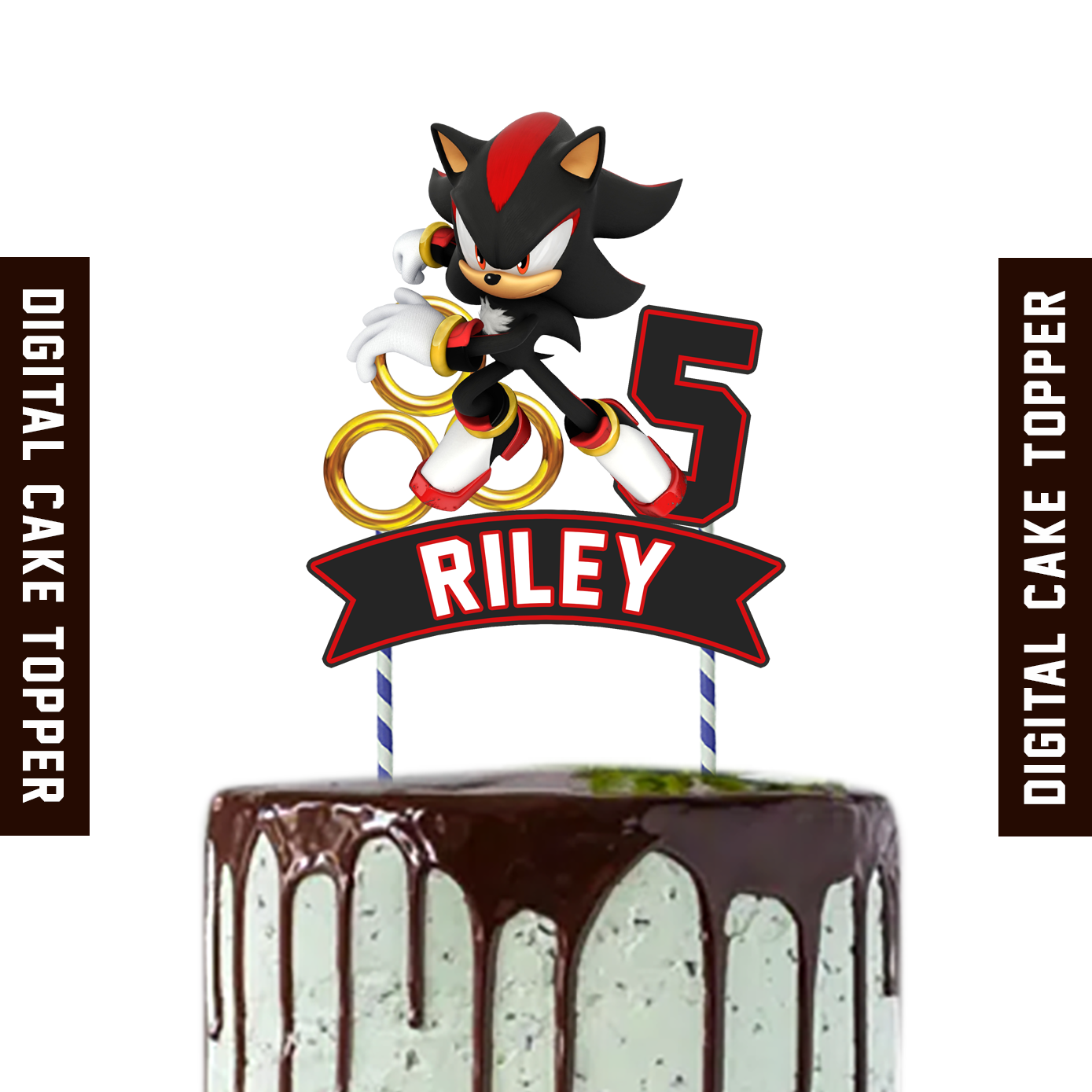 SONIC SHADOW CAKE TOPPER - Payhip