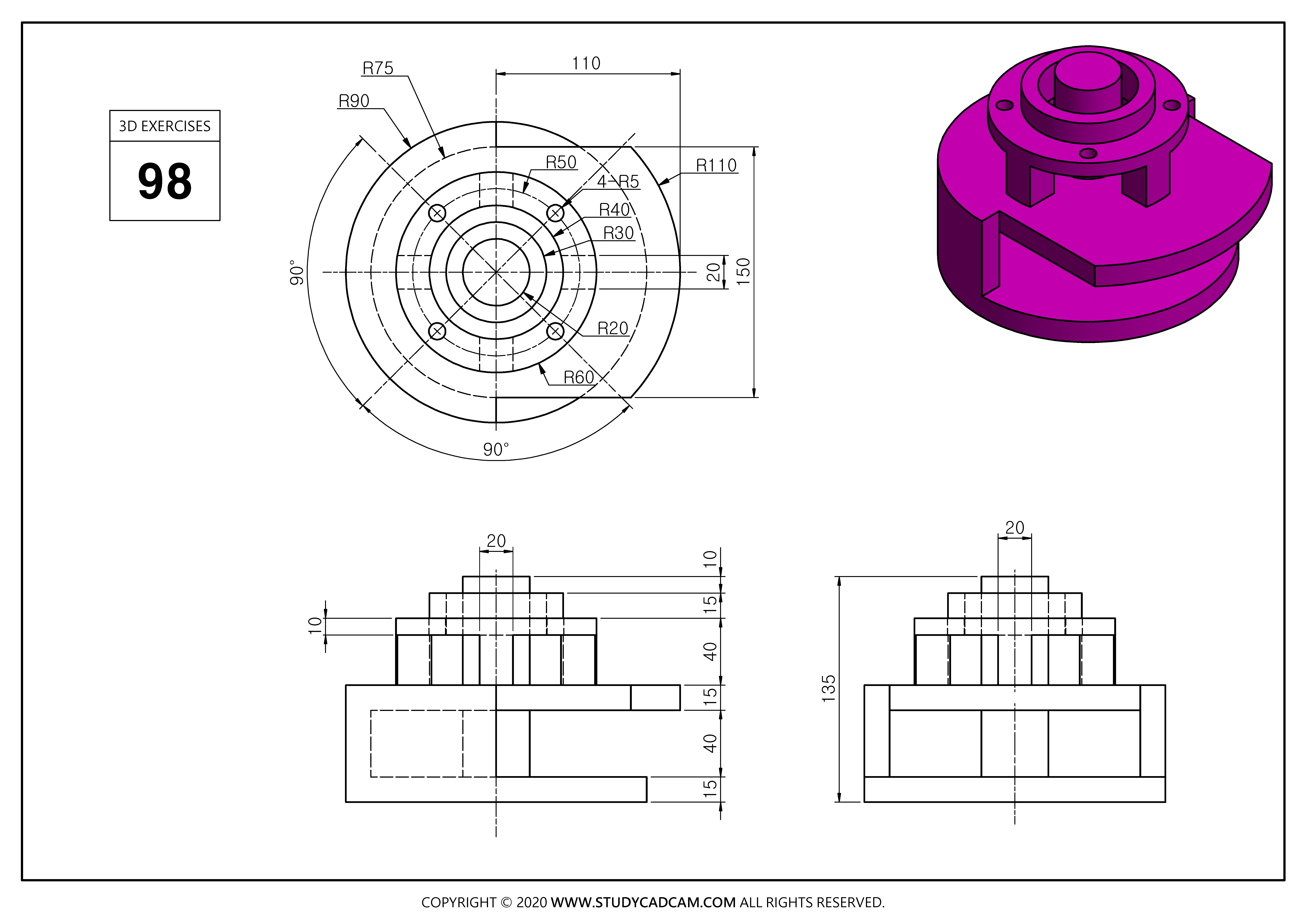 STUDYCADCAM 3D MODELING EXERCISES 98 (PDF) - Payhip