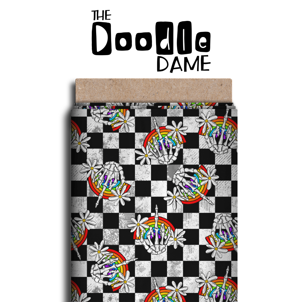 Skele-finger mains checker - seamless surface patterns