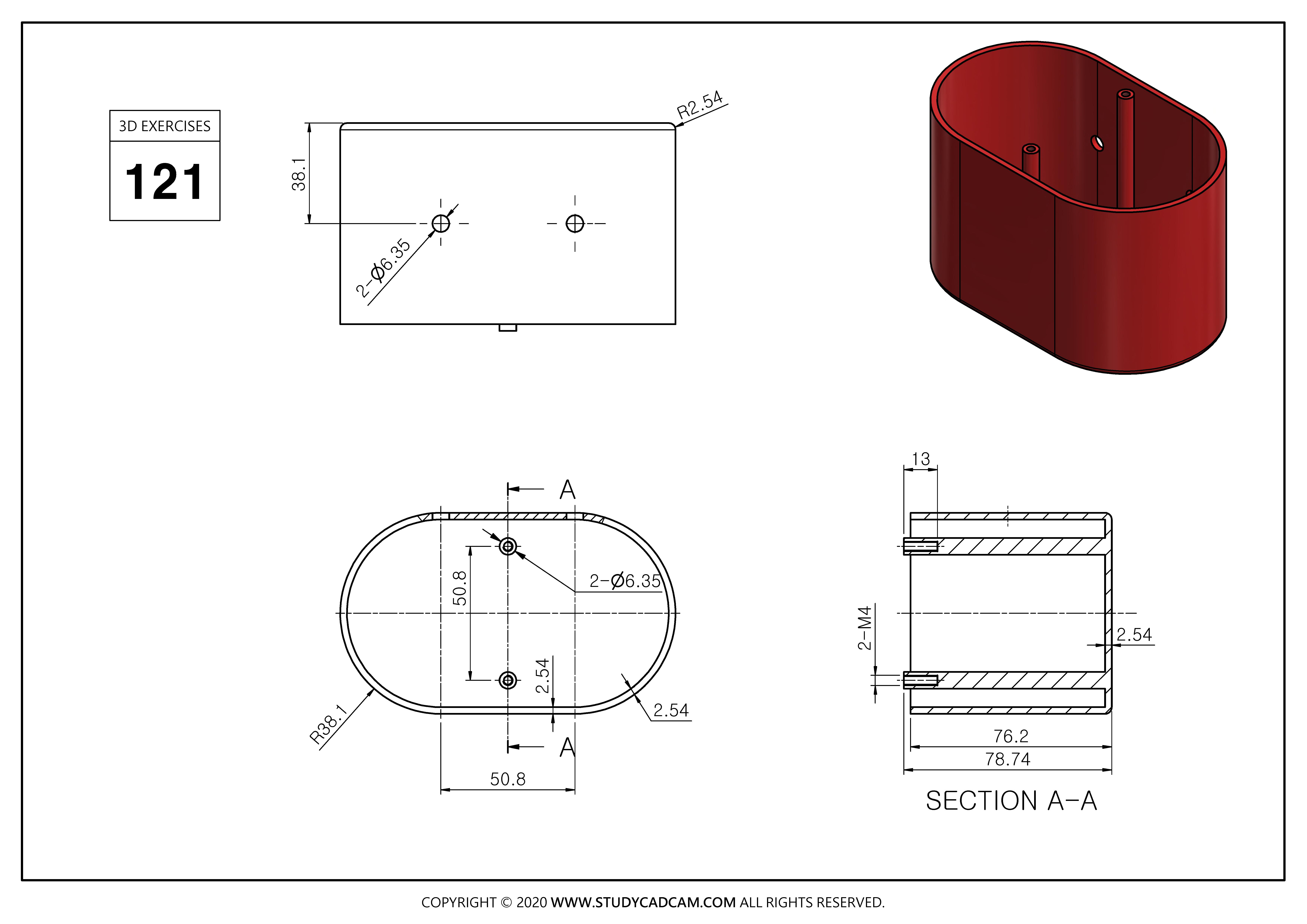 STUDYCADCAM 3D MODELING EXERCISES 121 (PDF) - Payhip