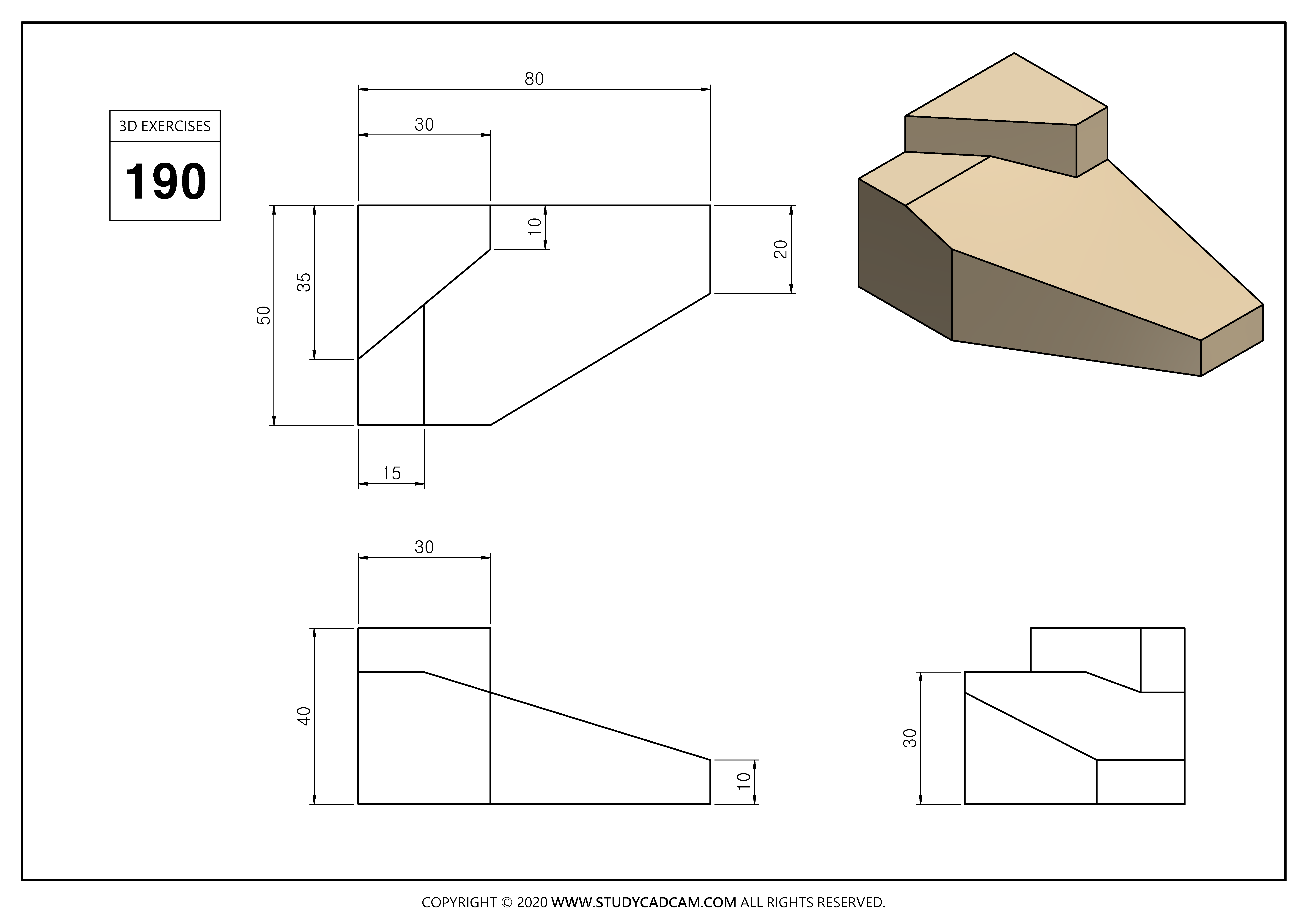 STUDYCADCAM 3D MODELING EXERCISES 190 (PDF) - Payhip