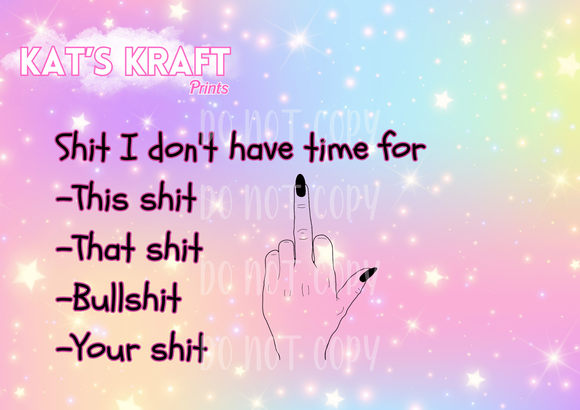 Shit I don't have time for pink Decal - Payhip