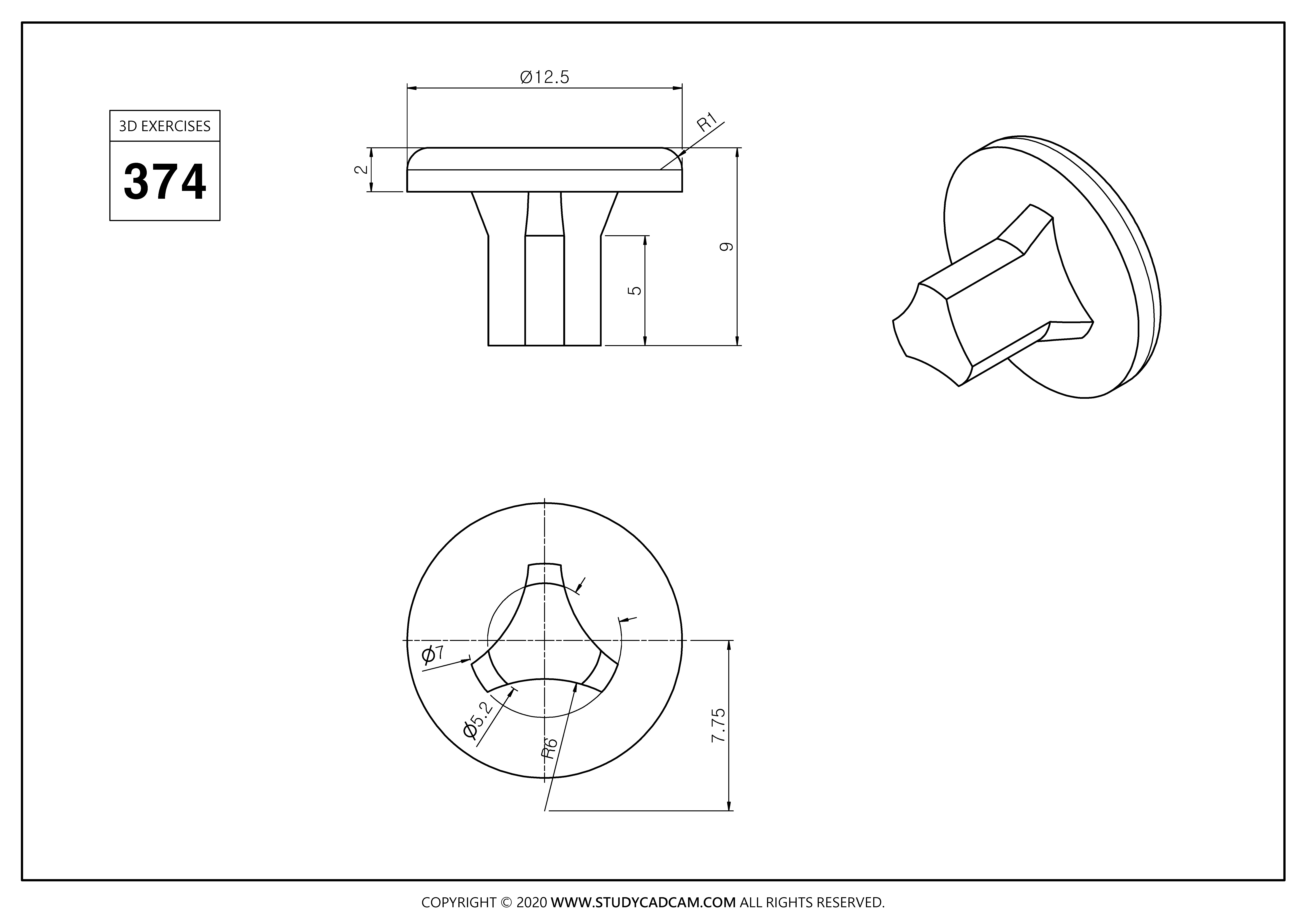 STUDYCADCAM 3D MODELING EXERCISES 374 (PDF) - Payhip