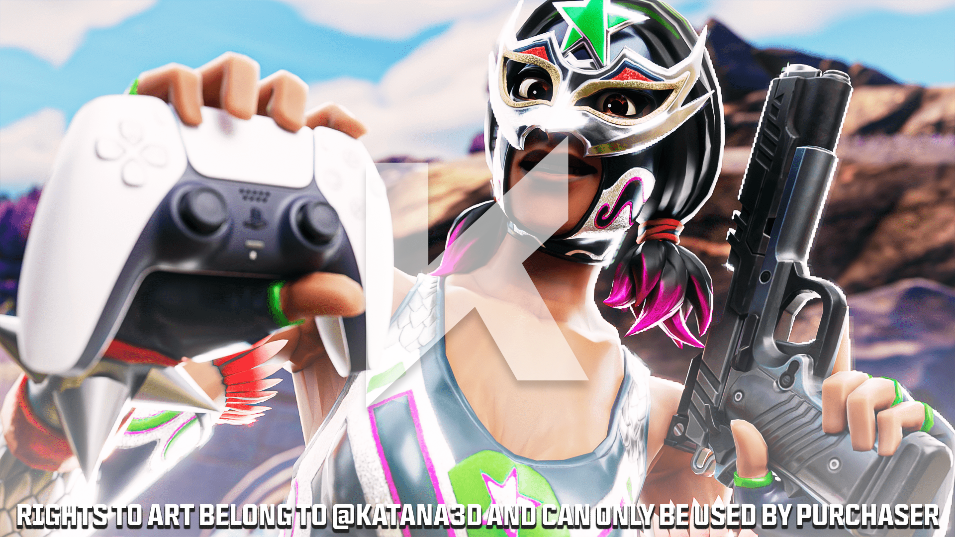 Fortnite Thumbnail - PS5 Controller - Payhip