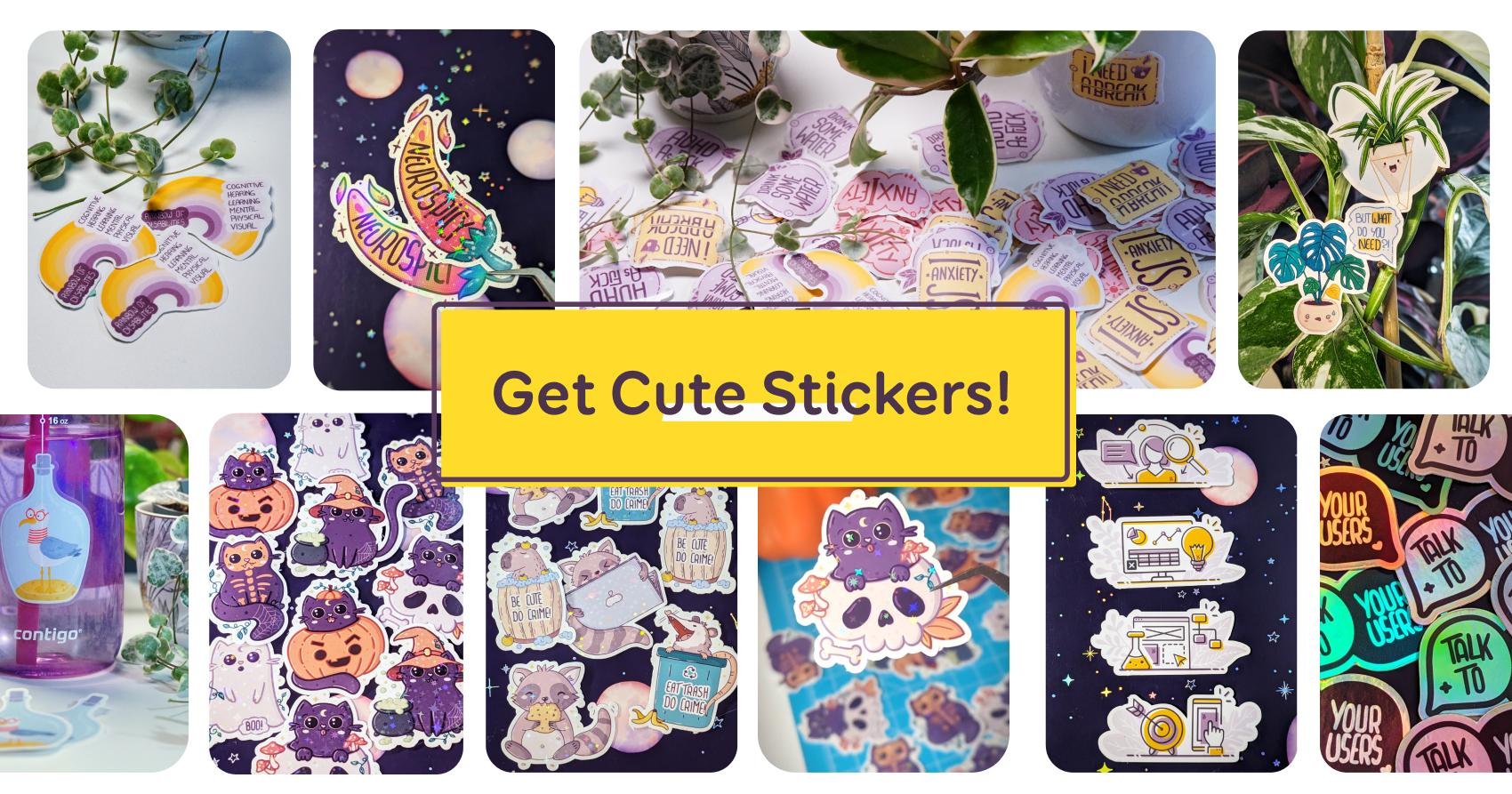 Get cute stickers