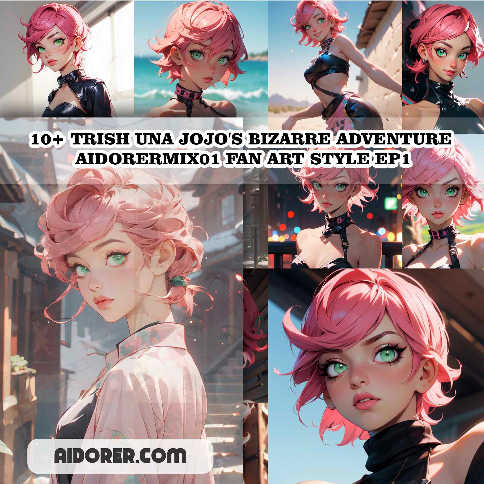 10 TRISH UNA JOJO'S BIZARRE ADVENTURE AIDORERMIX01 FAN ART STYLE EP1 ...