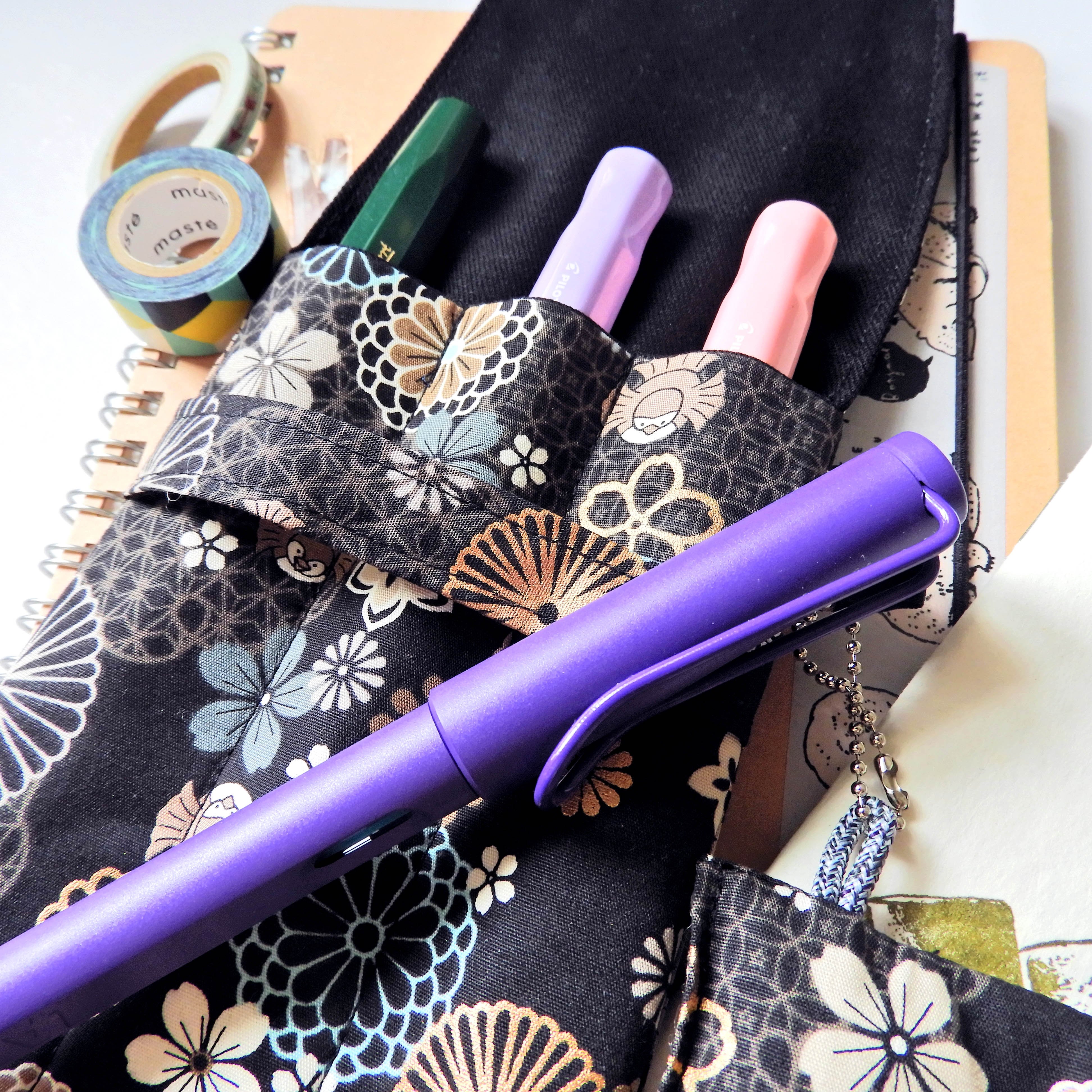 Black & Golden Sparrow Triple Fountain Pen Case - Payhip