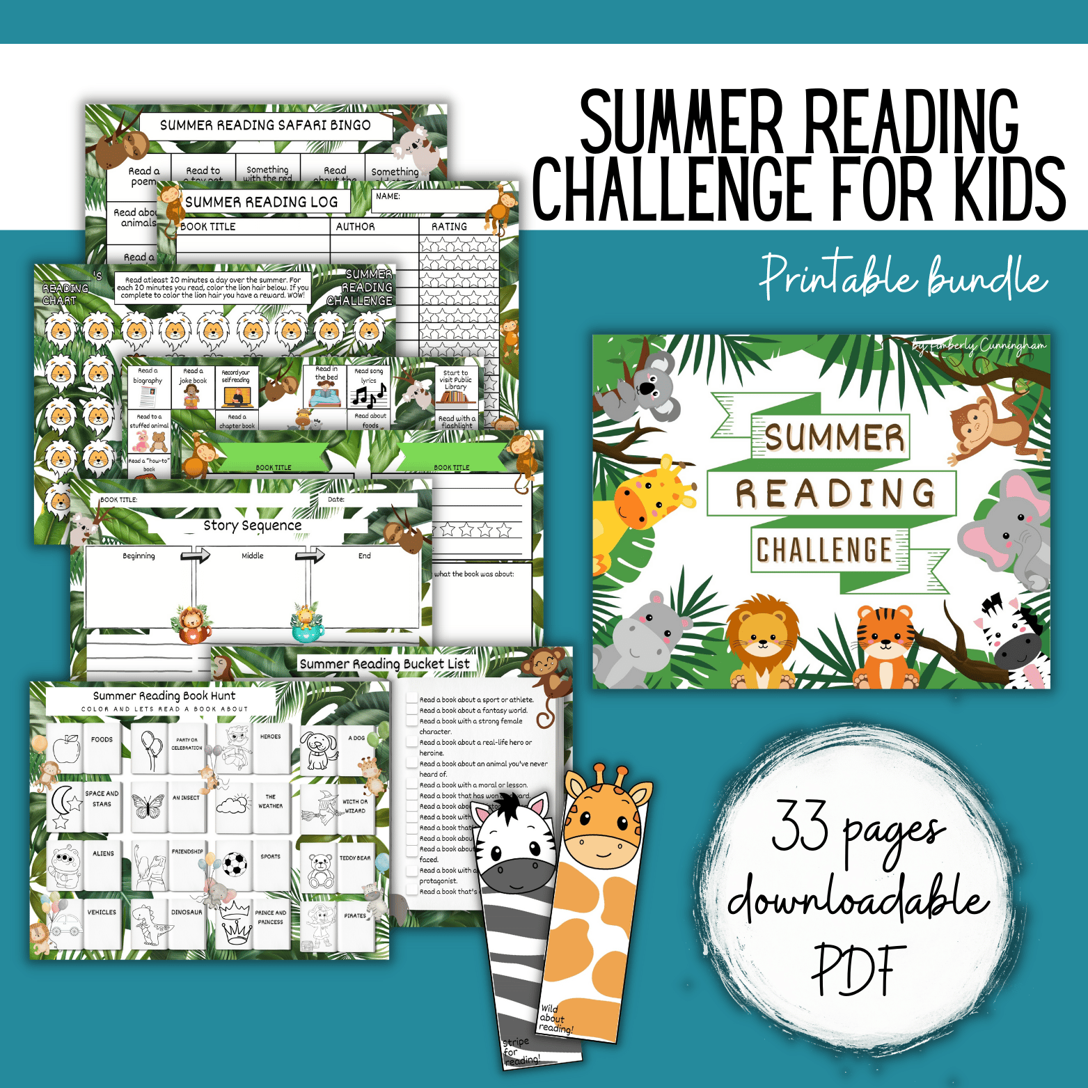 Summer Reading Challenge (Safari Theme) - Payhip