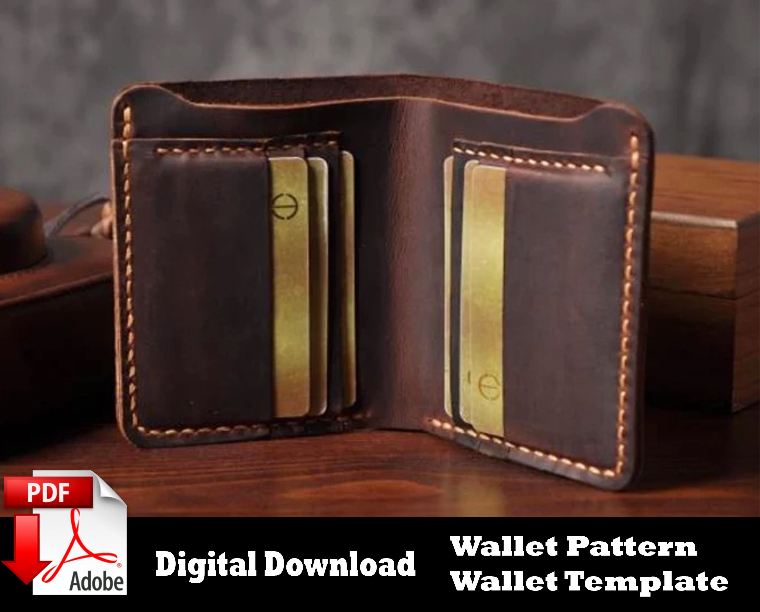 Leather Wallet PDF, Wallet Pattern, Wallet Pattern PDF, Wallet pdf ...