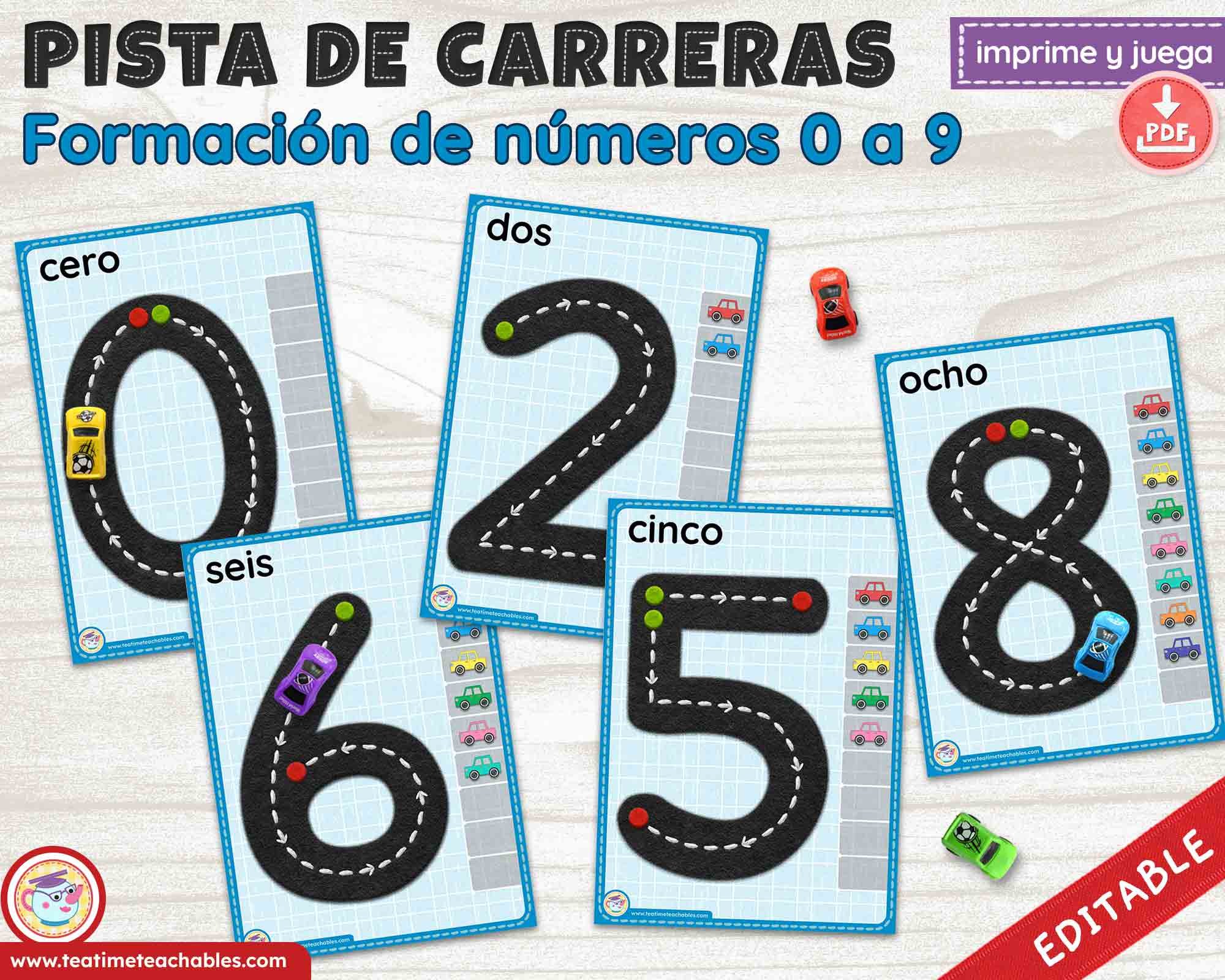 Escribir los números 0 a 9: Pack de fichas - Payhip