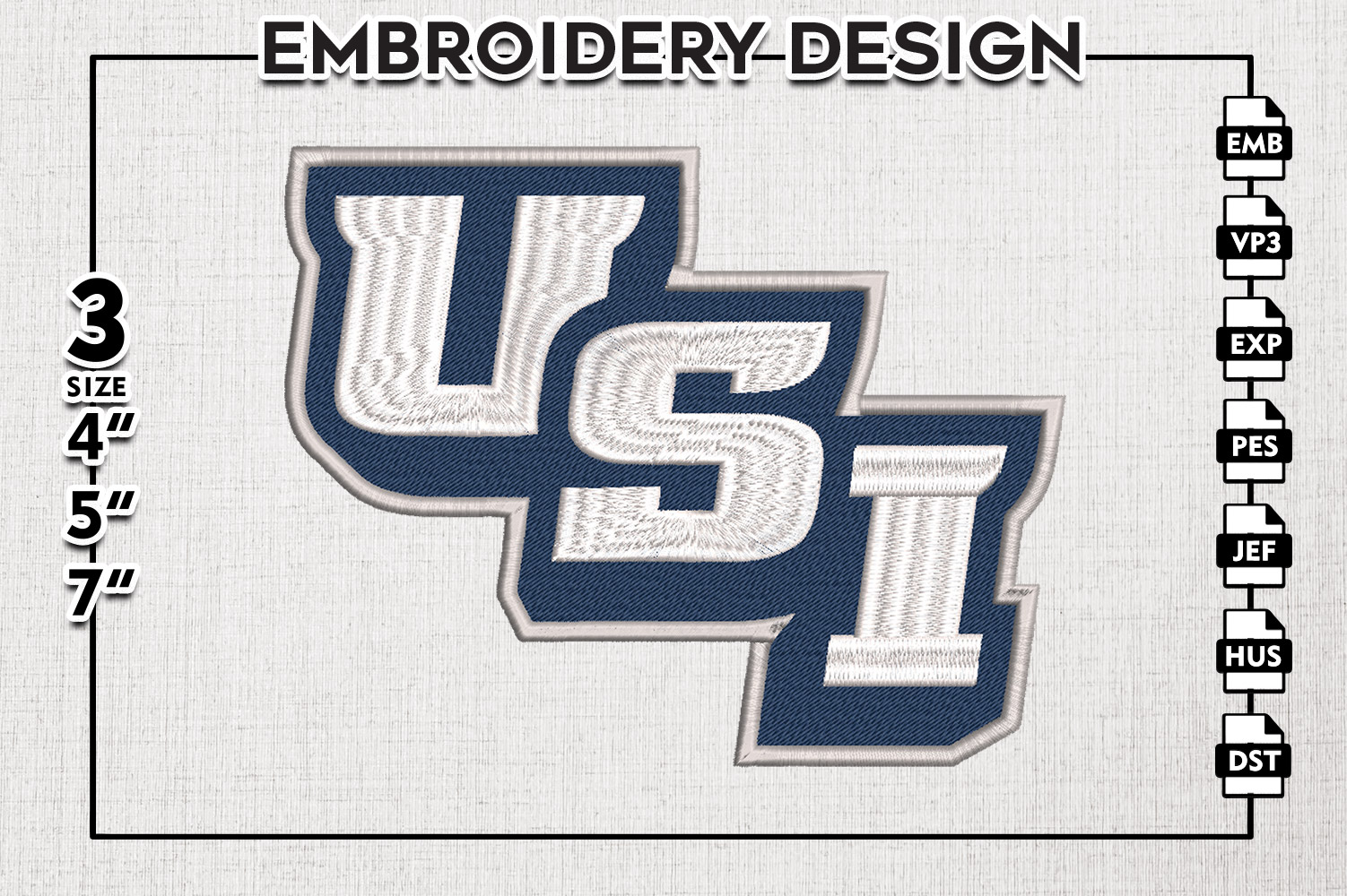 NCAA Southern Indiana Screaming Eagles Wordmark Logo Embroidery Files ...
