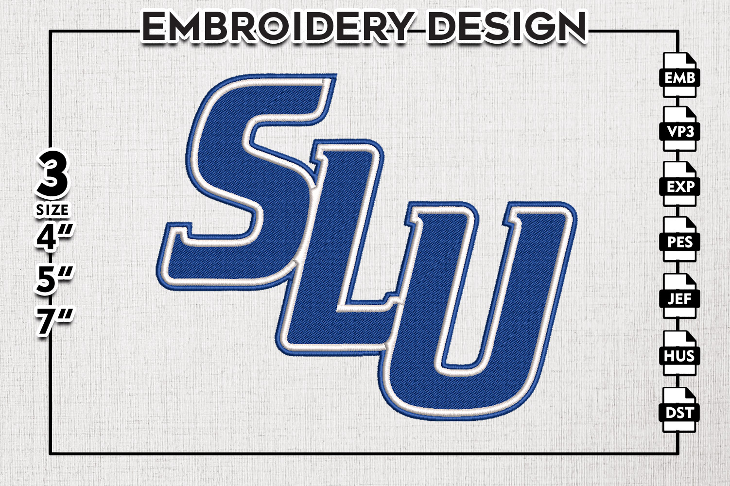 SLU Saint Louis Billikens wordmark Logo Embroidery Files, NCAA Saint ...