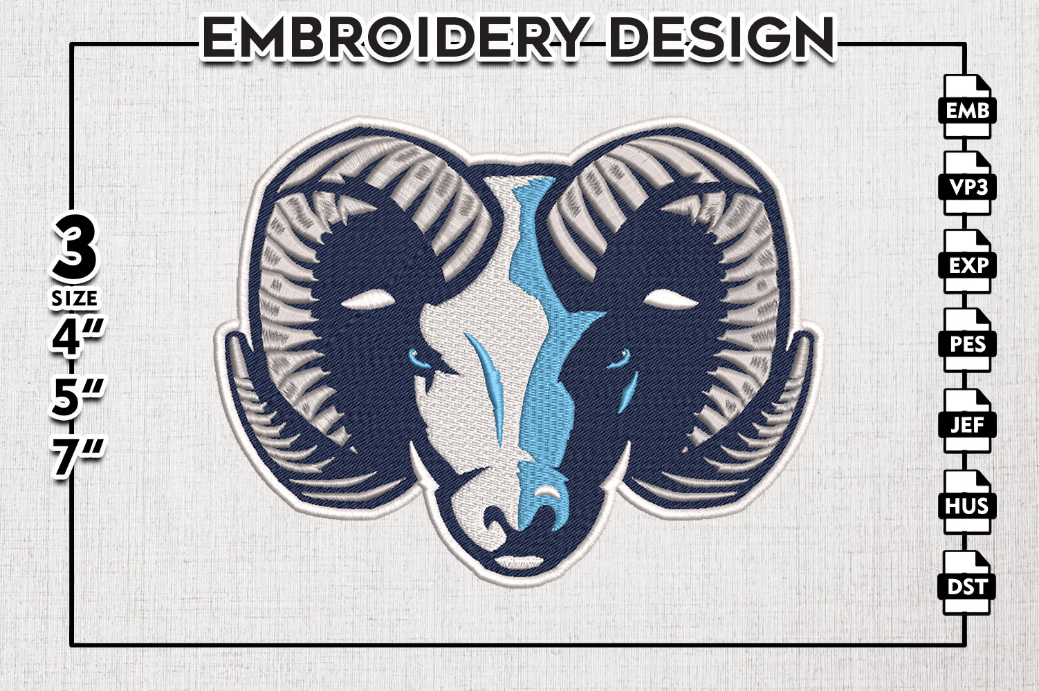 NCAA Rhode Island Rams Logo Embroidery Files, NCAA Rhode Island Rams ...