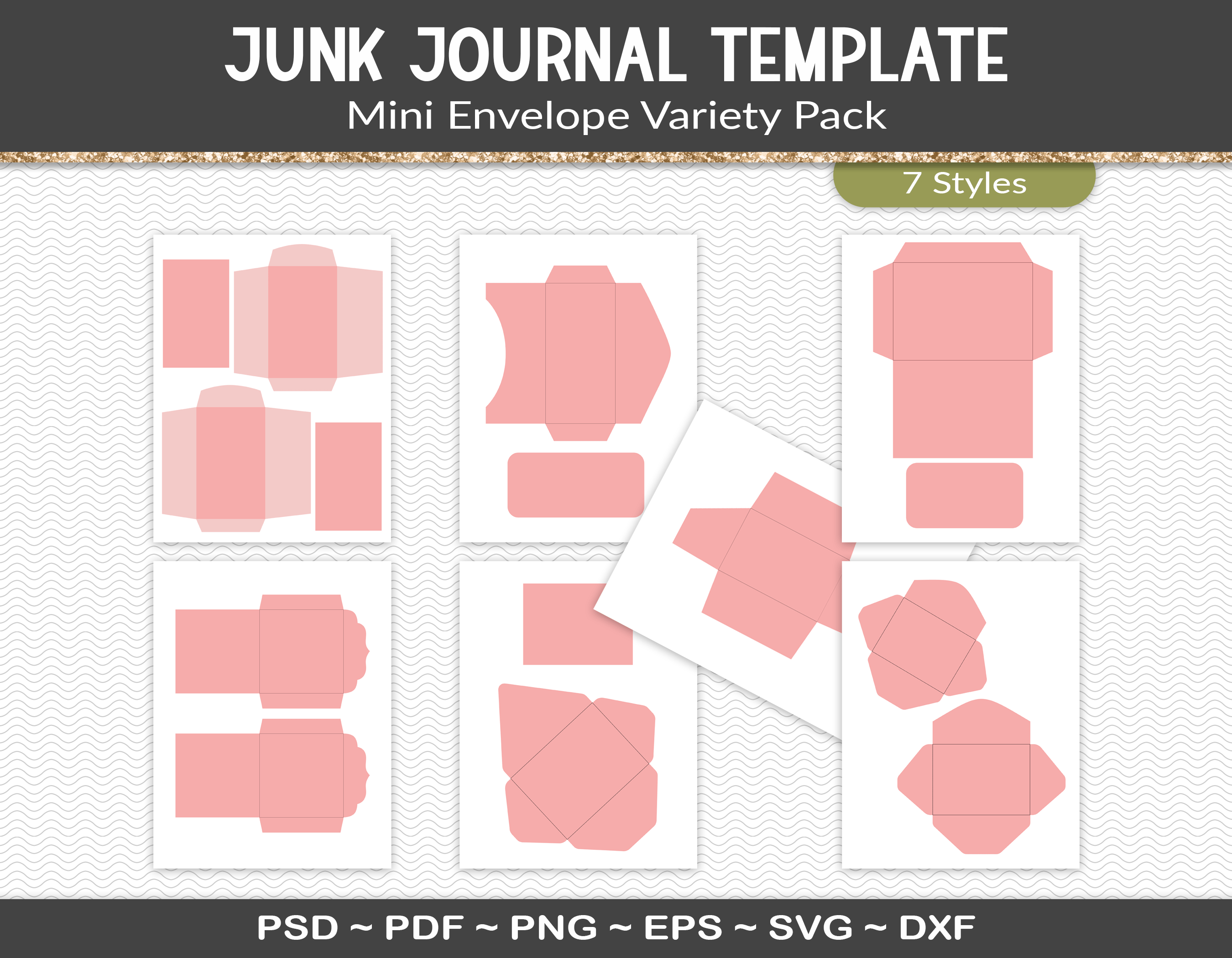 Junk journal envelopes template (JL108) - Payhip