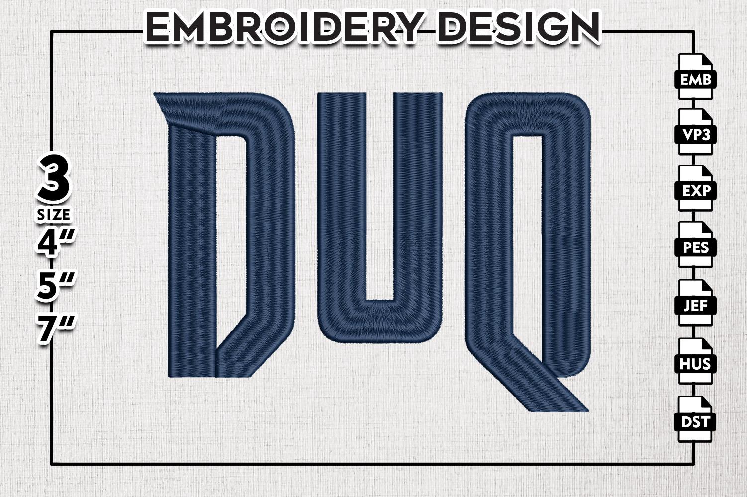 NCAA Duquesne Dukes DUQ Word Logo Embroidery Files, NCAA Duquesne Dukes ...