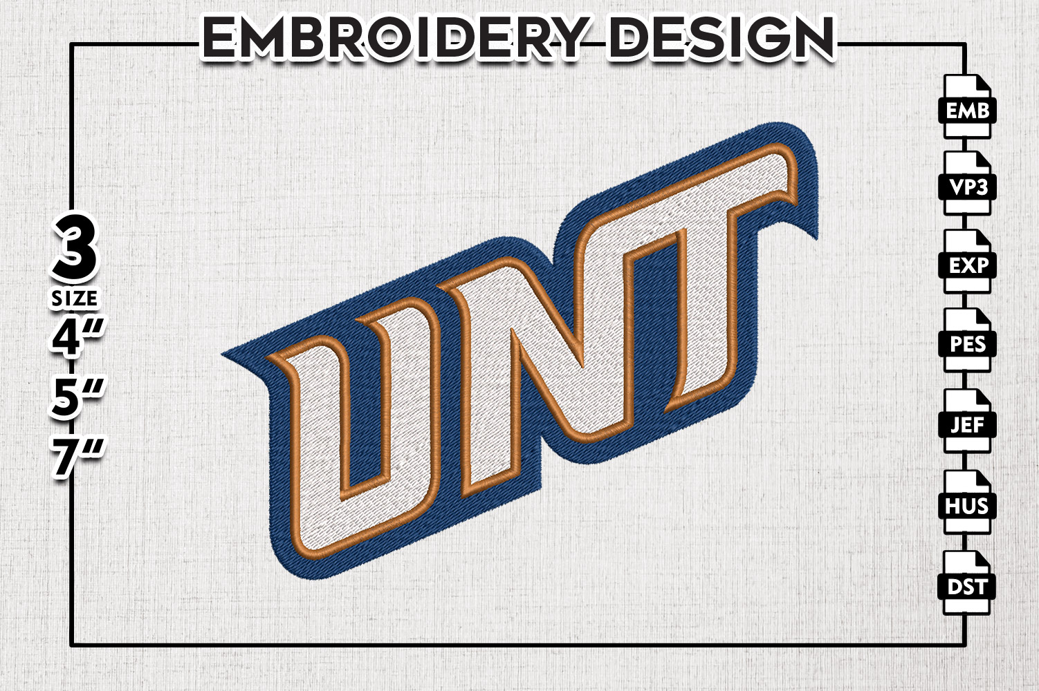 NCAA North Texas Mean Green UNT Wordmark Logo Emb Files, NCAA North ...