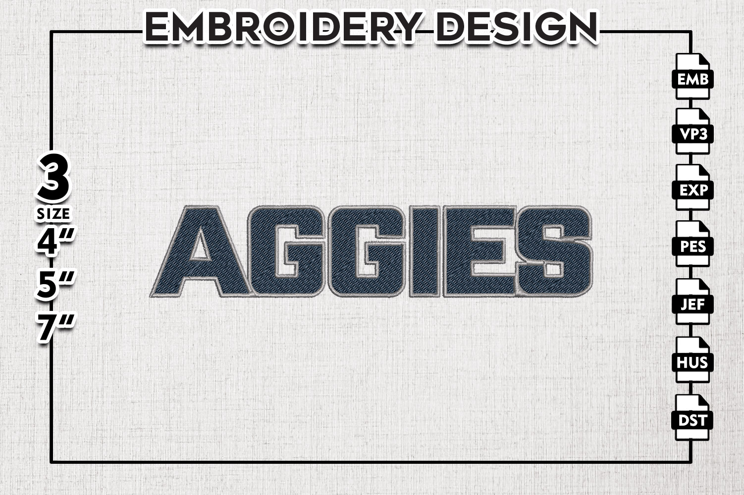 NCAA Utah State Aggies Logo Embroidery Design Files, NCAA Utah State ...