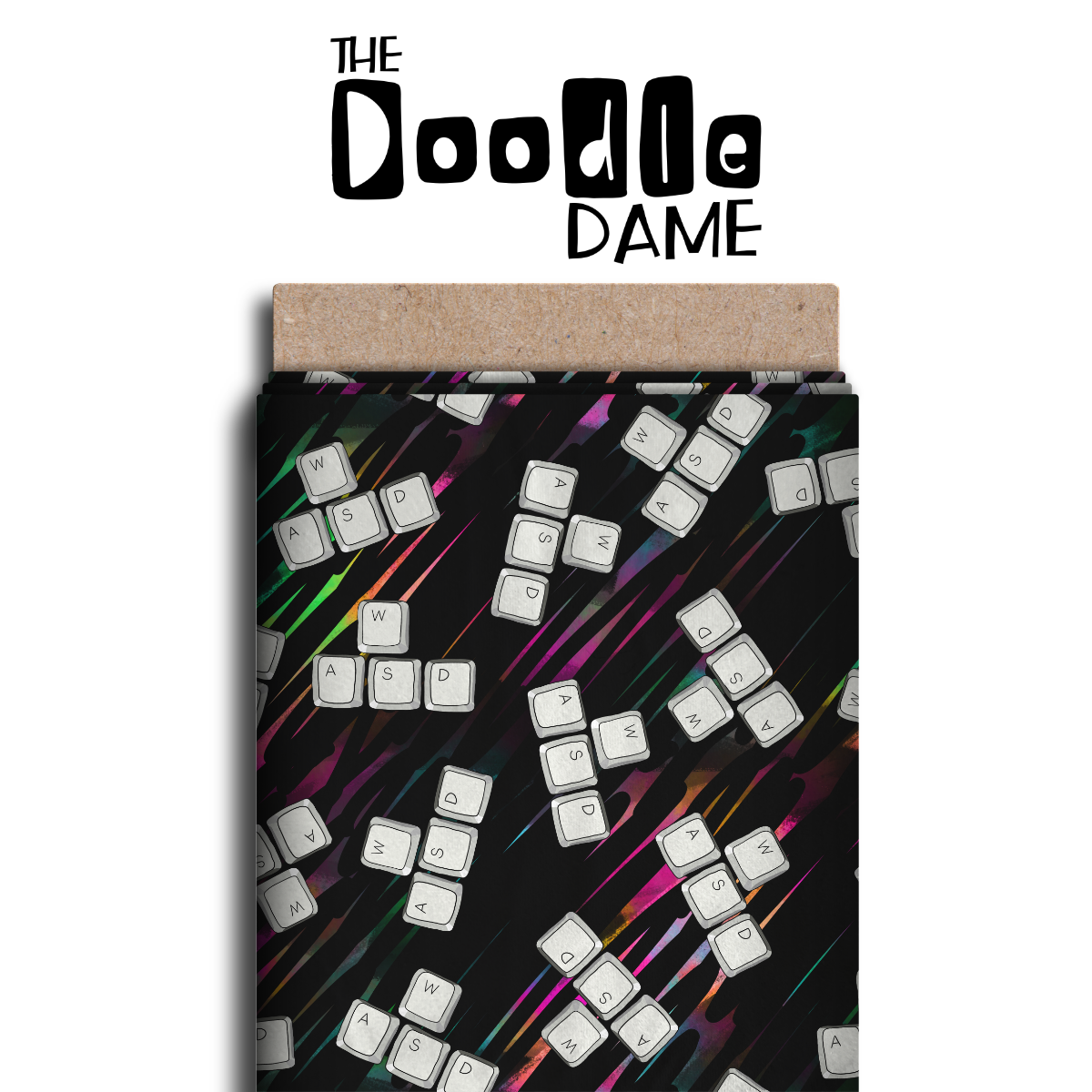 WASD gaming keys - seamless surface patterns & panel images