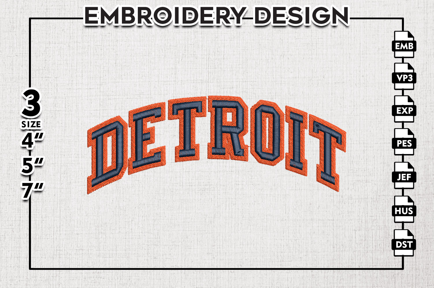 Detroit Team MLB Logo Embroidery Design Files, MLB Detroit Tigers Team ...