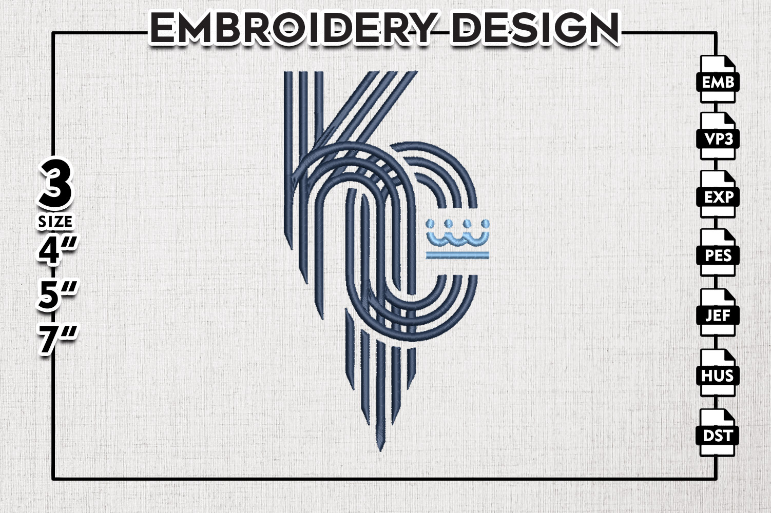 MLB KC Royals Logo Embroidery Design Files, MLB Kansas City Royals Team ...
