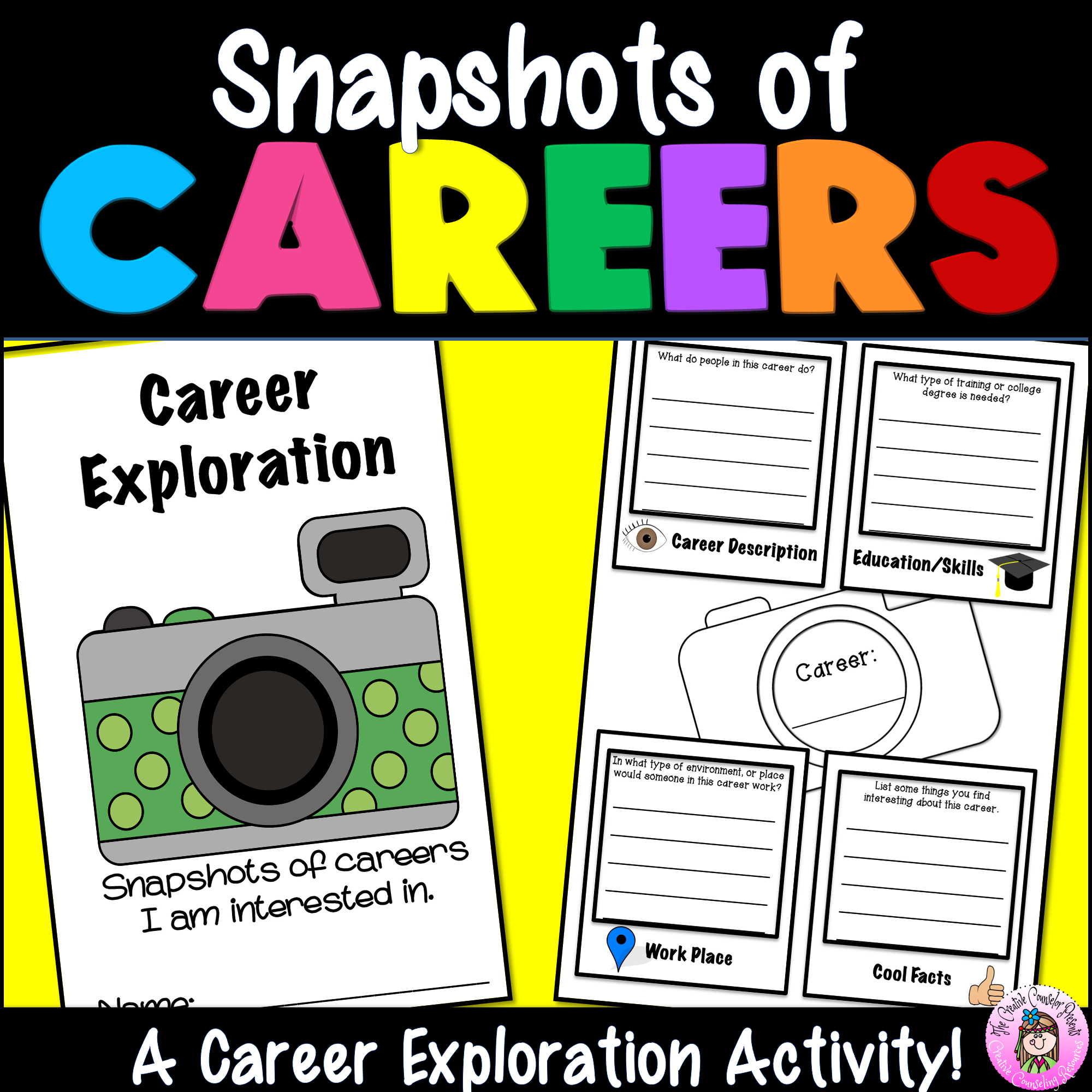 Career Day Exploration Awareness, Interest Research, Activity Booklet ...