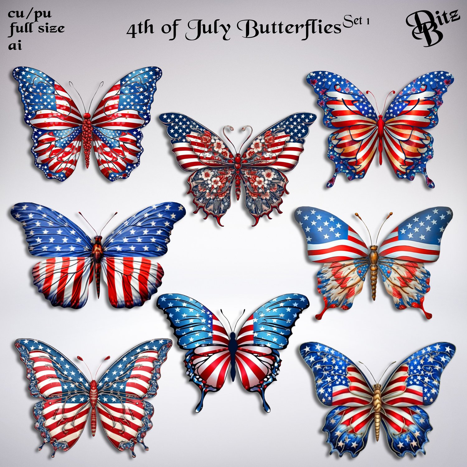 Patriotic Bees Set1 - Payhip