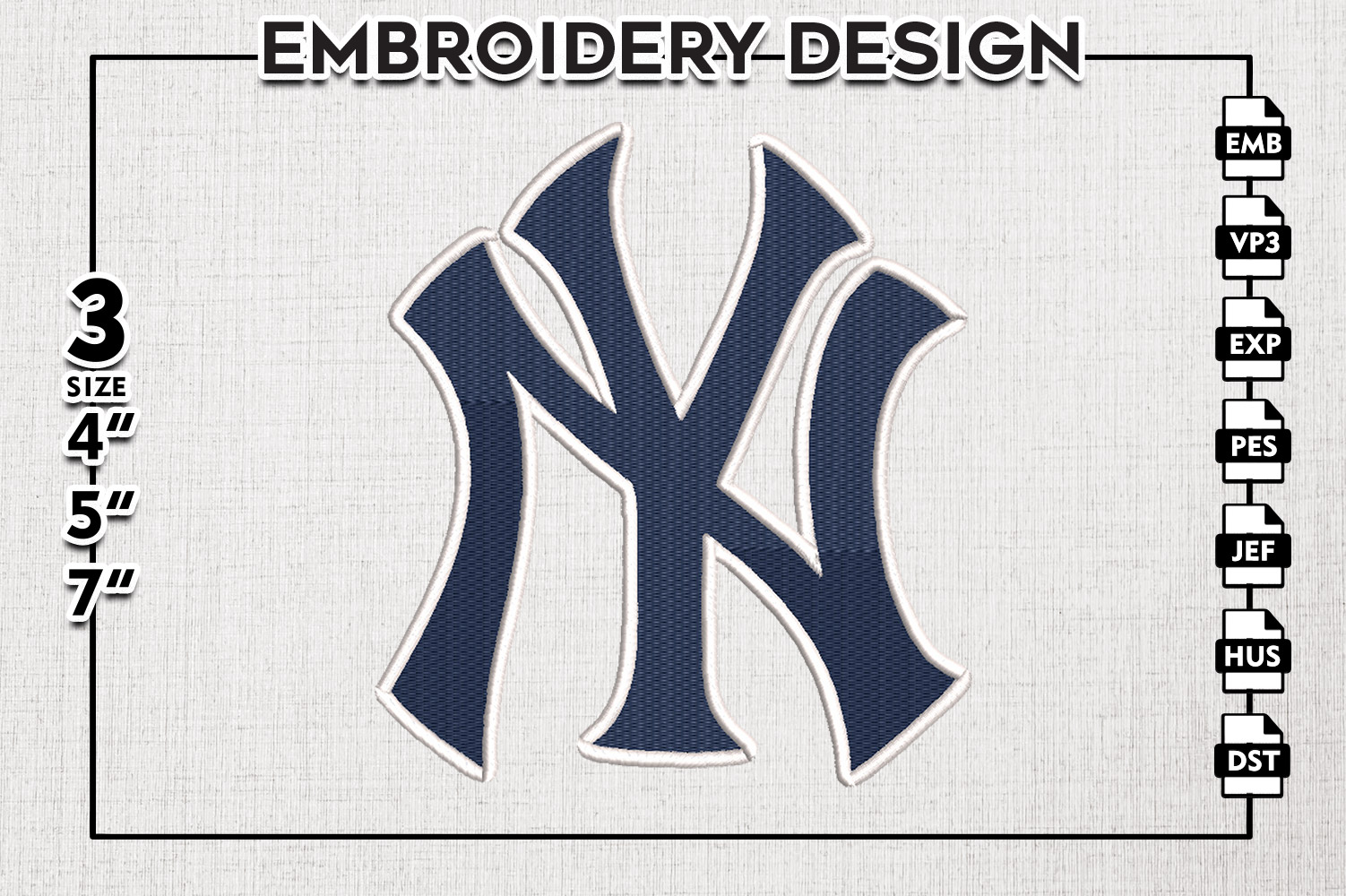New York Yankees MLB Logo Embroidery Files, MLB New York Yankees Team ...