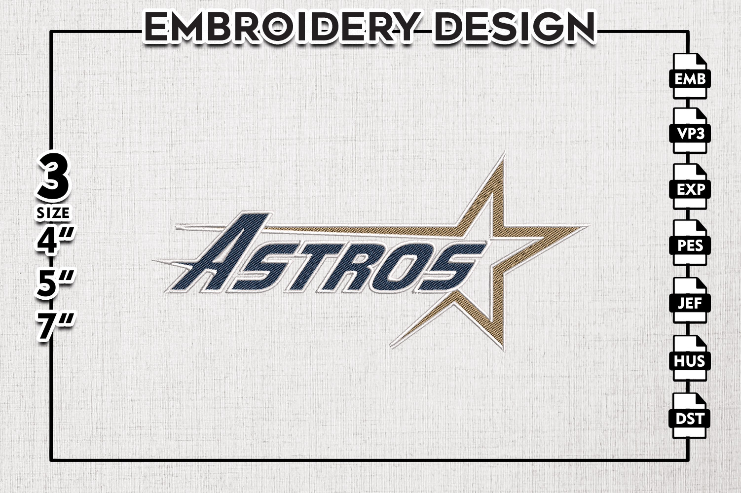 MLB Astros Wordmark Logo Embroidery Design Files, MLB Houston Astros ...
