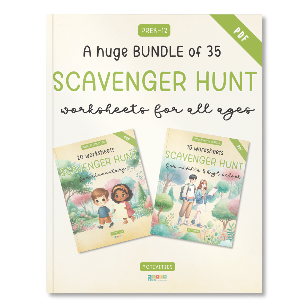 BUNDLE- 35 Scavenger Hunt Worksheets for preK-12