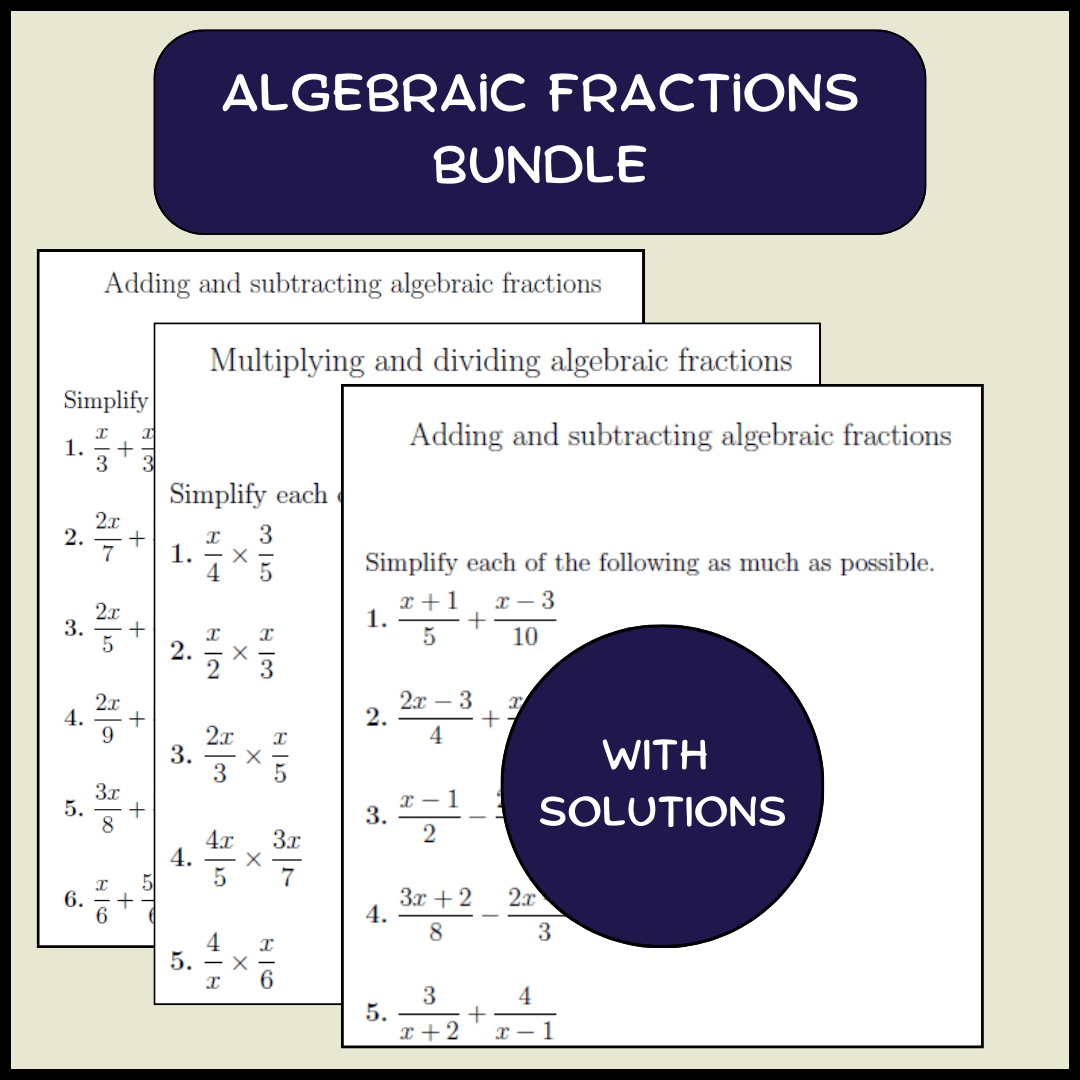 Algebraic fractions Bundle