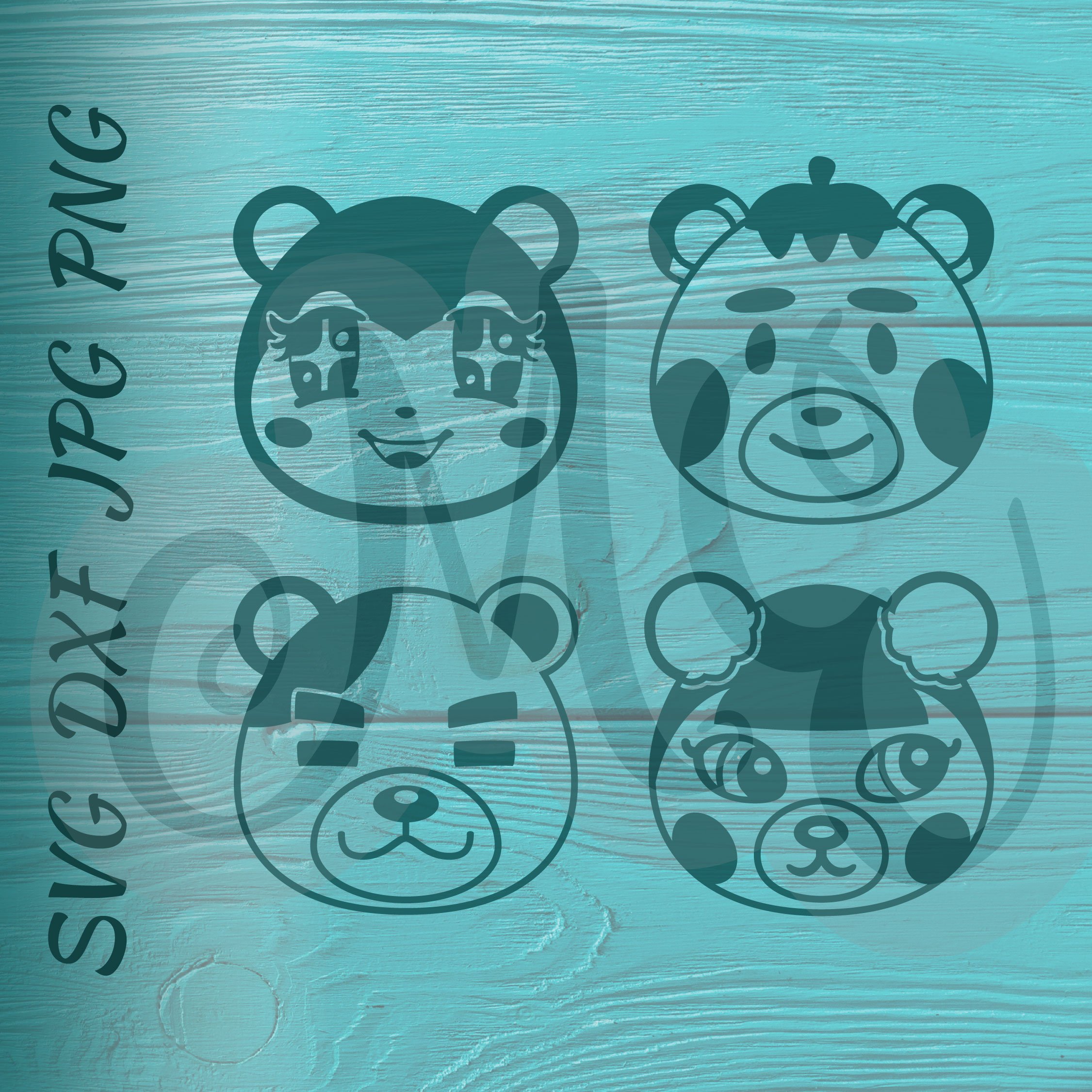Judy, Marty, Murphy, Pekoe | Cubs | Animal Crossing SVG, DXF - Payhip