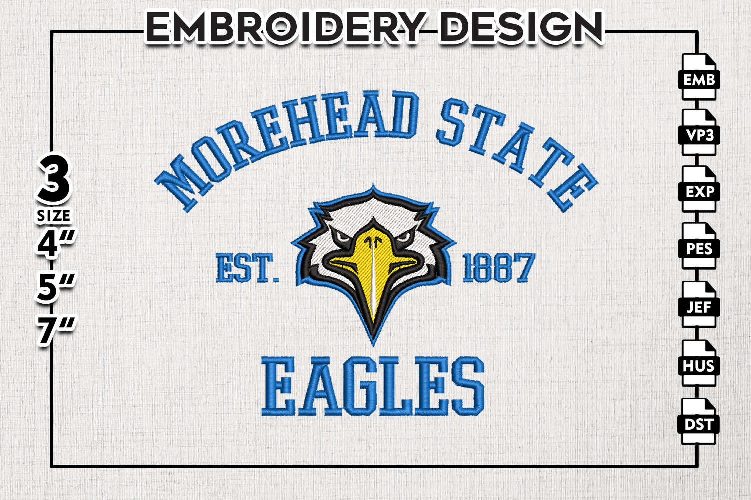 Morehead State Eagles Est 1887 Embroidery Designs, NCAA Morehead State ...