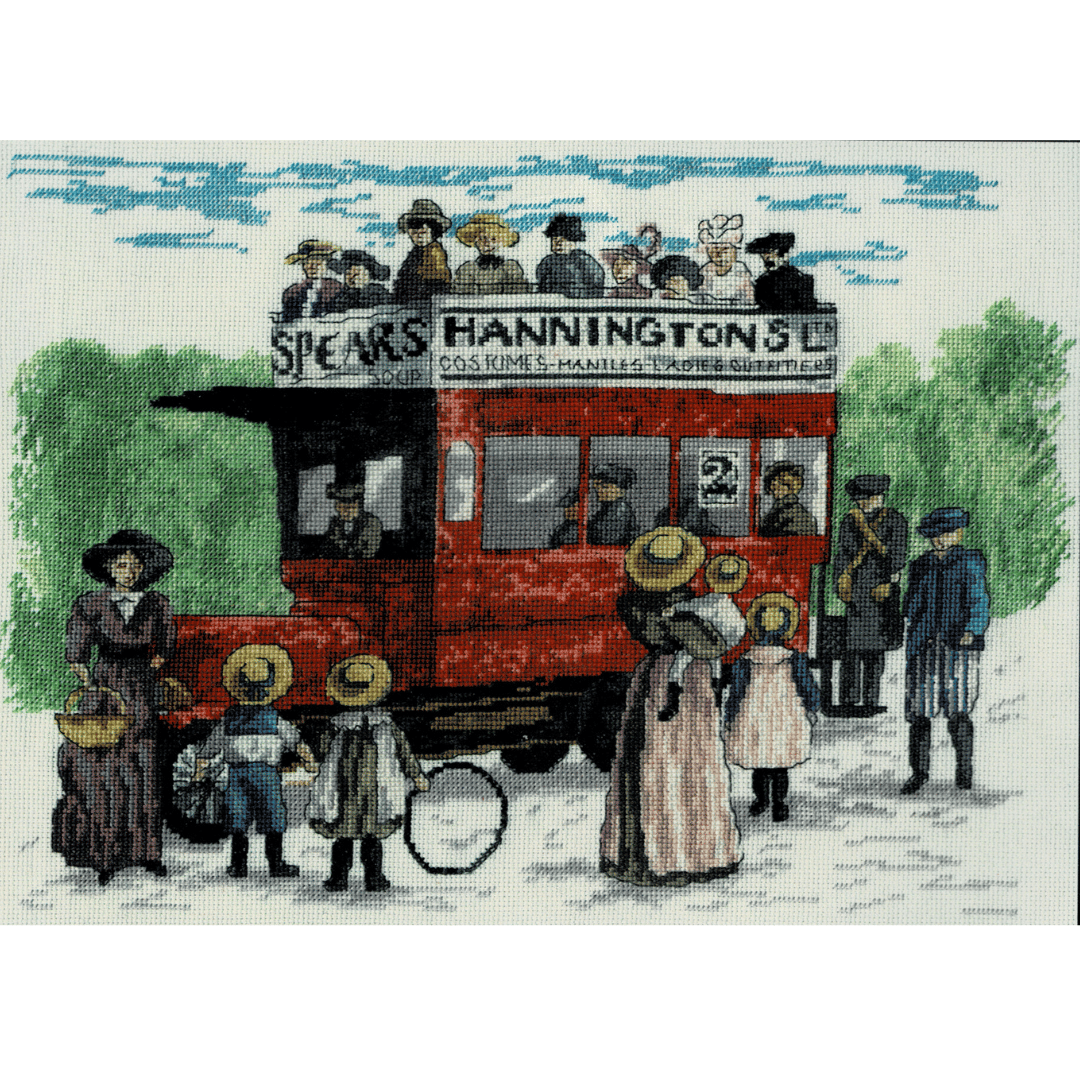 BL113.57 DMC Bus at the Park XStitch Kit by Faye Whittaker